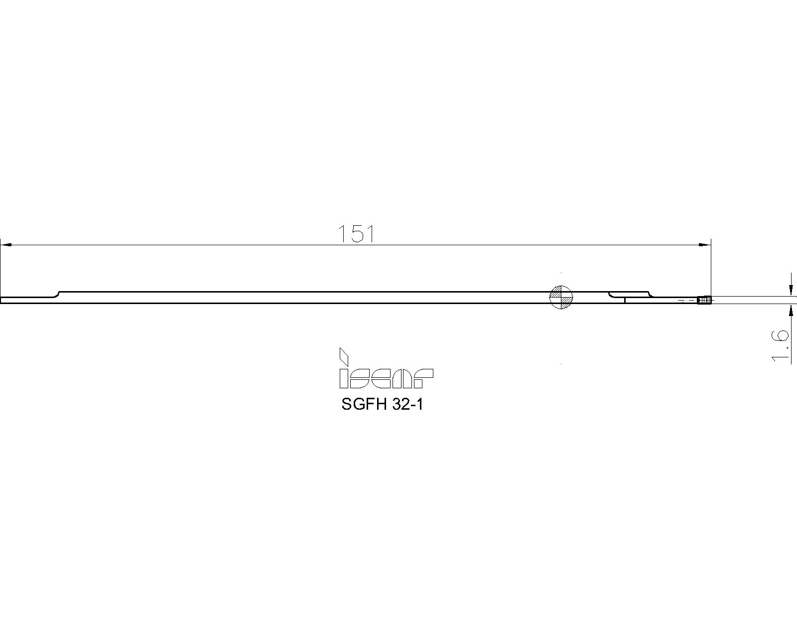 ISCAR Cutting Tools - Metal Working Tools - SGFH/R/L : 2300521 - SGFH 32-1