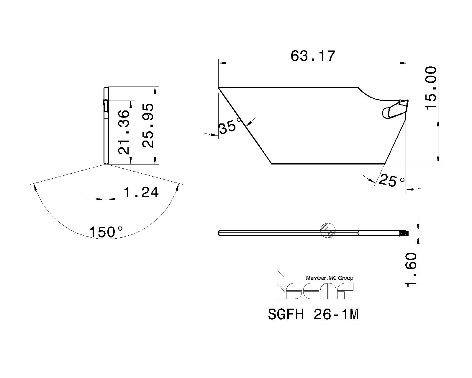 ISCAR Cutting Tools - Metal Working Tools - SGFH 26-M : 2301072 - SGFH ...