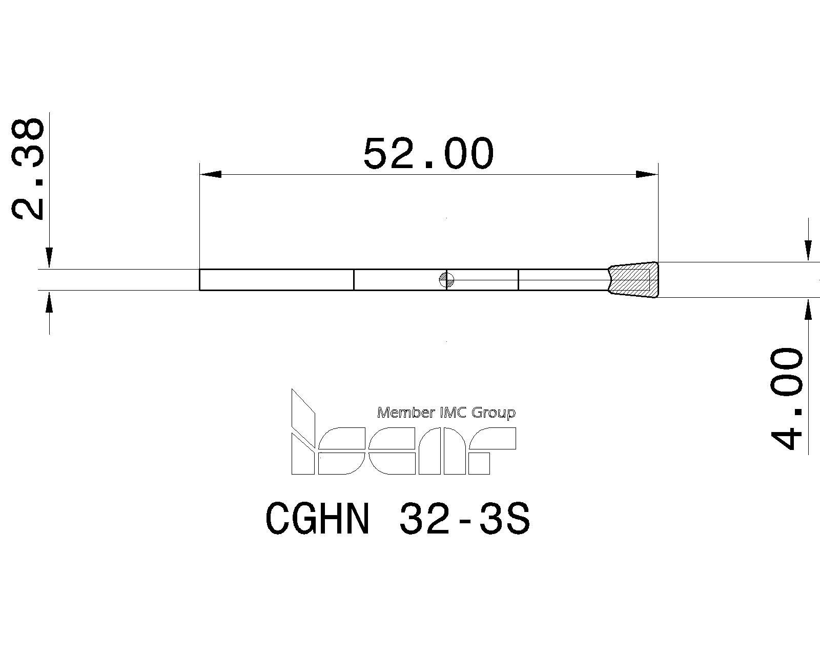 ISCAR Cutting Tools - Metal Working Tools - CGHN-S : 2800534 - CGHN 32-3S