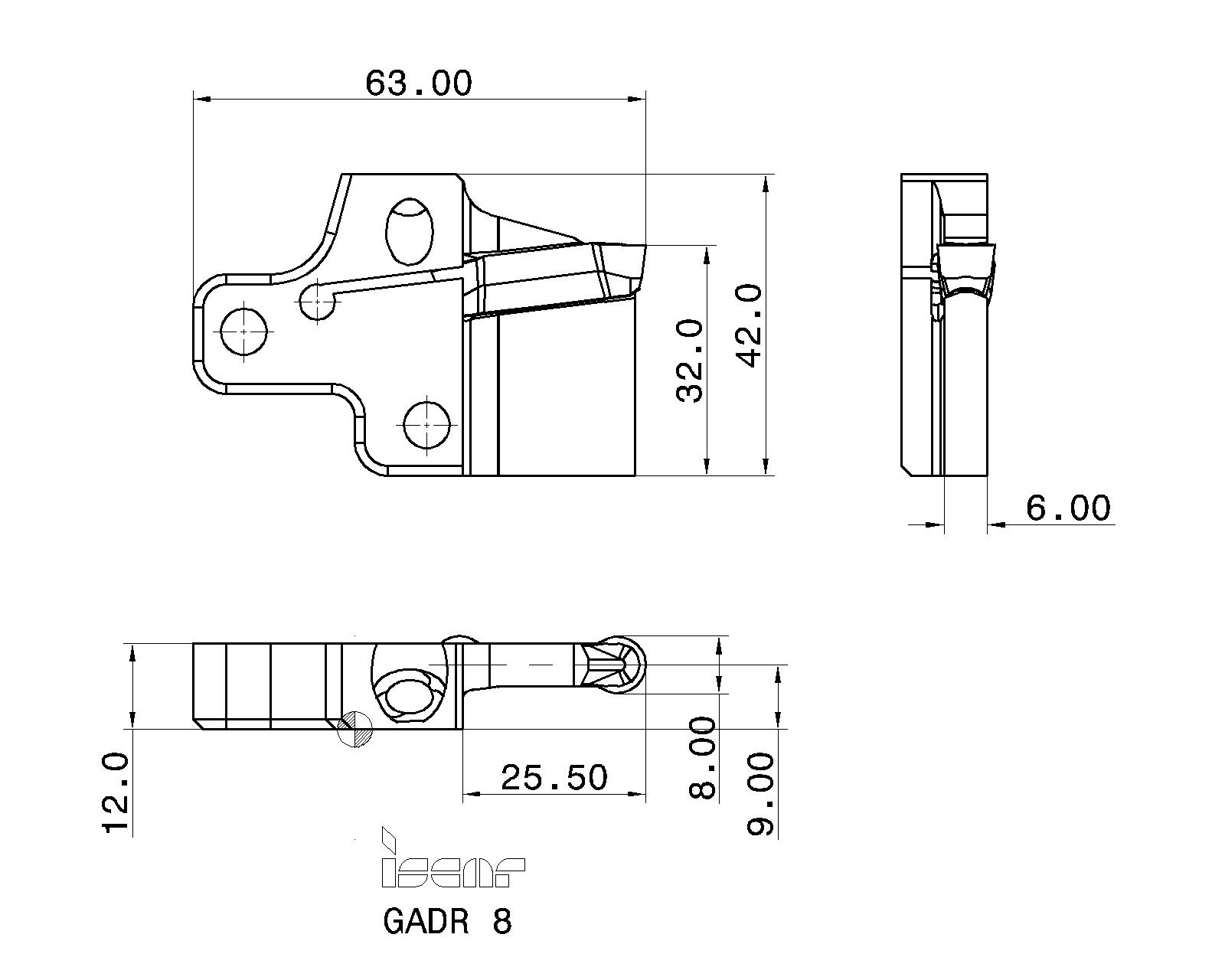 ISCAR Cutting Tools - Metal Working Tools - GADR/L-8 : 2800570 - GADR 8