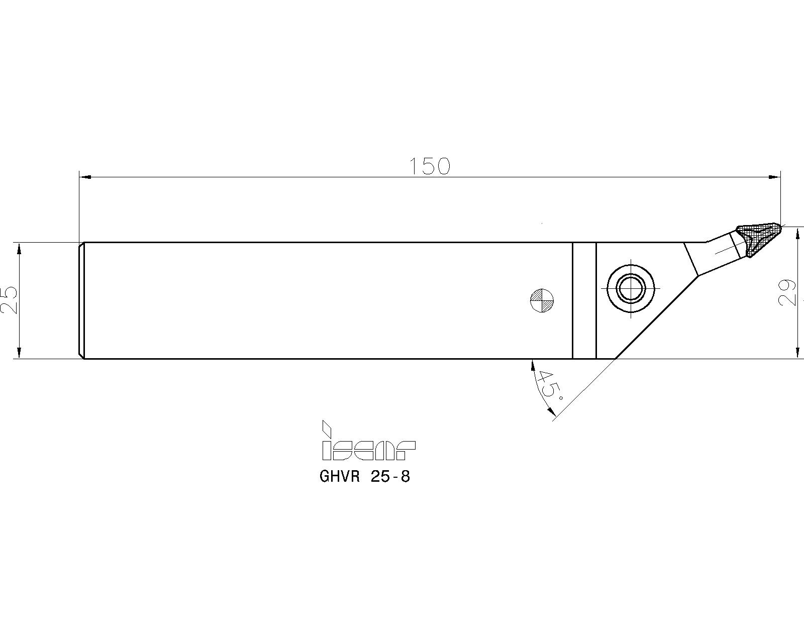 ISCAR Cutting Tools - Metal Working Tools - GHVR/L : 2800788 - GHVR 25-8