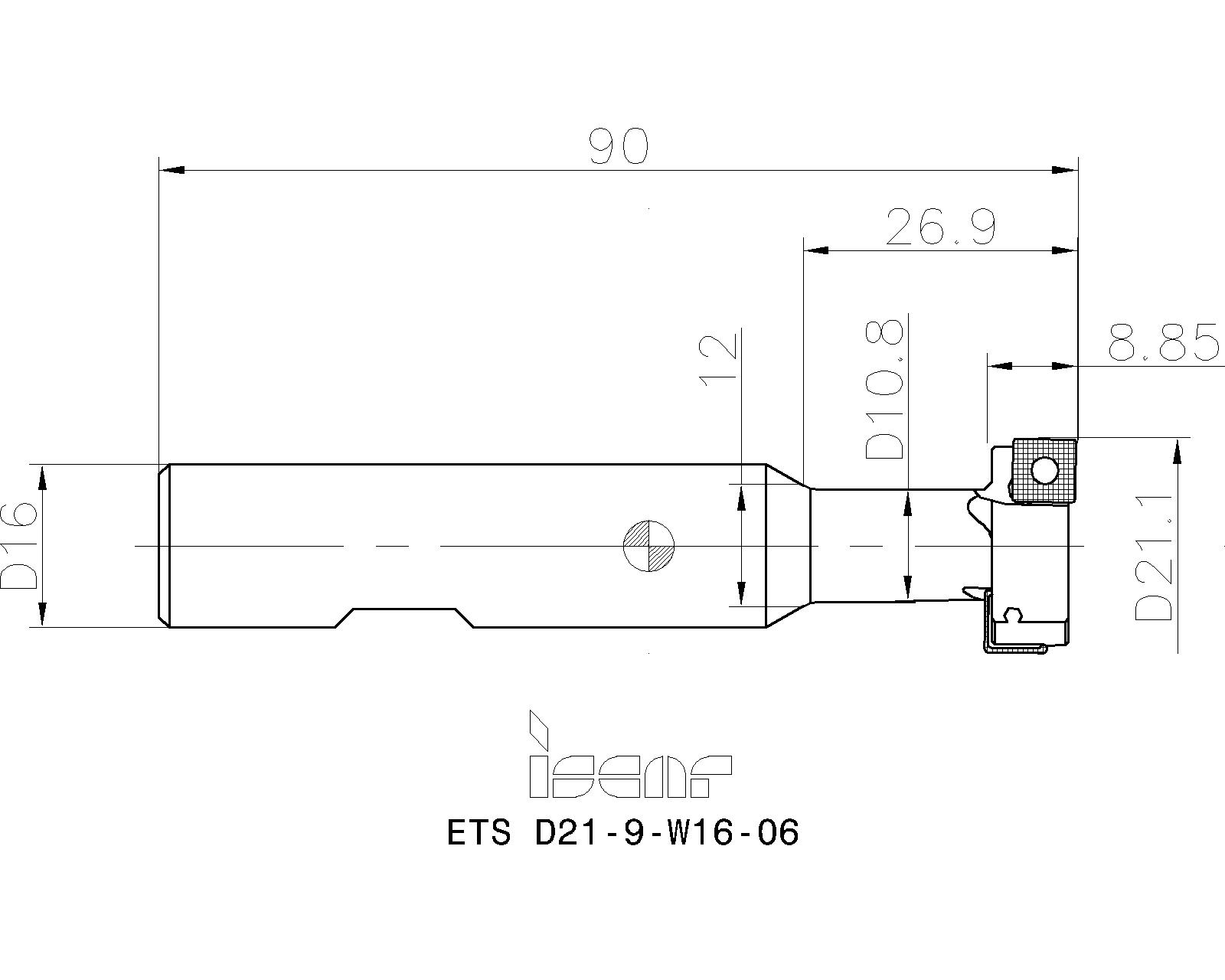 ISCAR Cutting Tools - Metal Working Tools - ETS : 3100518 - ETS D21-9 ...