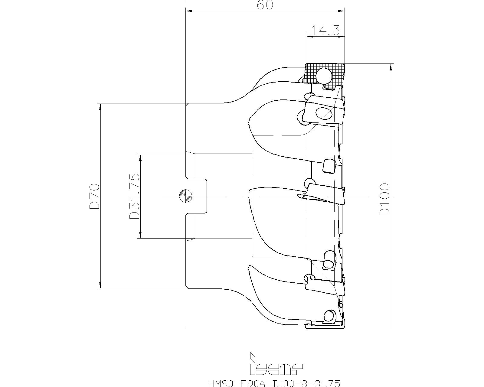 ISCAR Cutting Tools - Metal Working Tools - HM90 F90A-15 : 3102828 ...