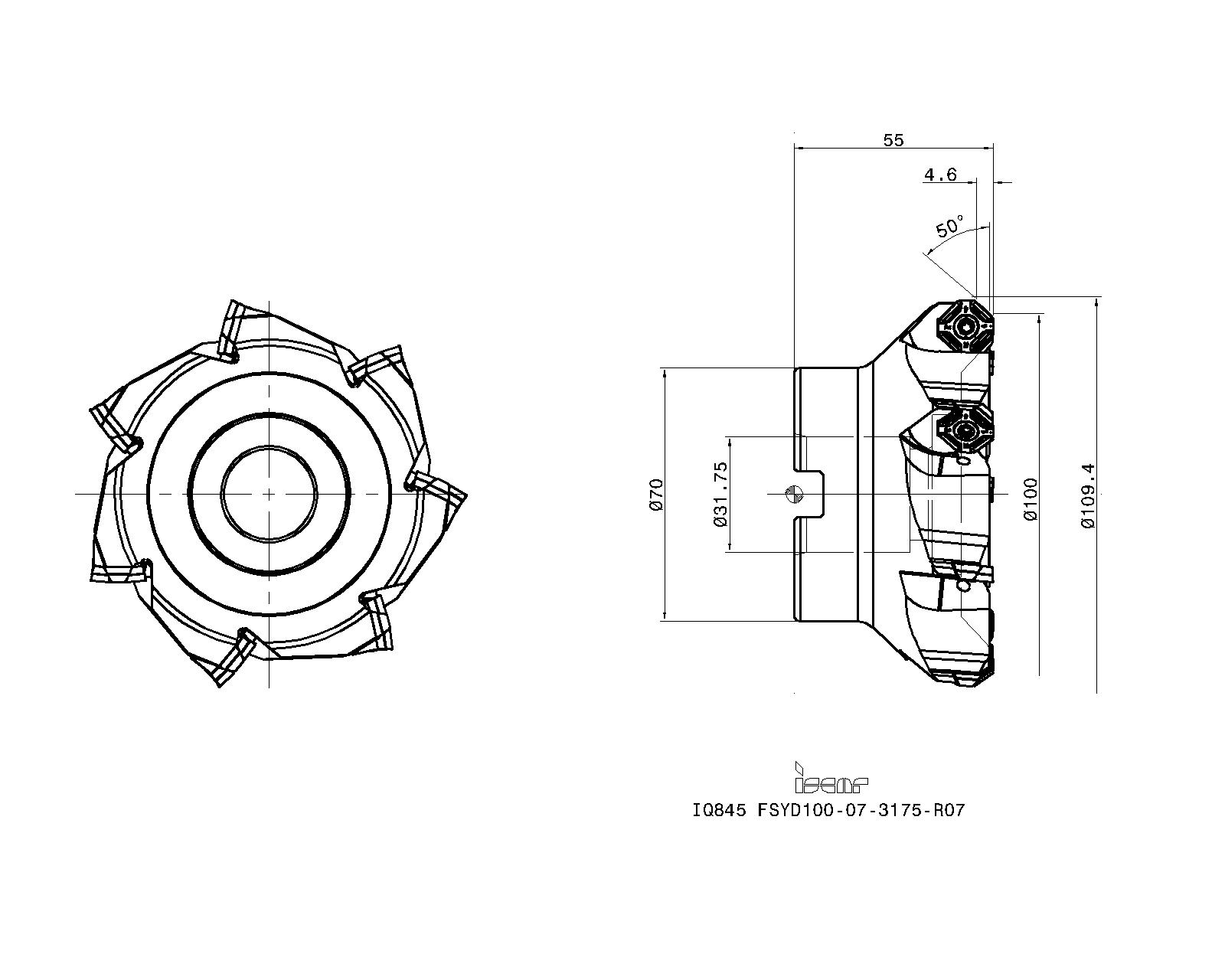 ISCAR Cutting Tools - Metal Working Tools - IQ845 FSY-R07 : 3106857 ...