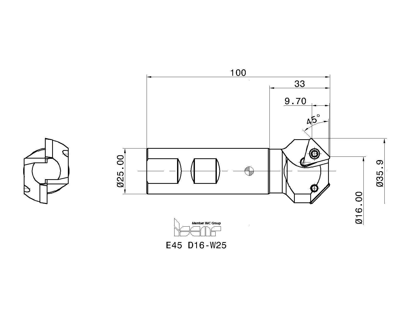 ISCAR Cutting Tools - Metal Working Tools - E45 / T245 : 3110605 - E45 ...
