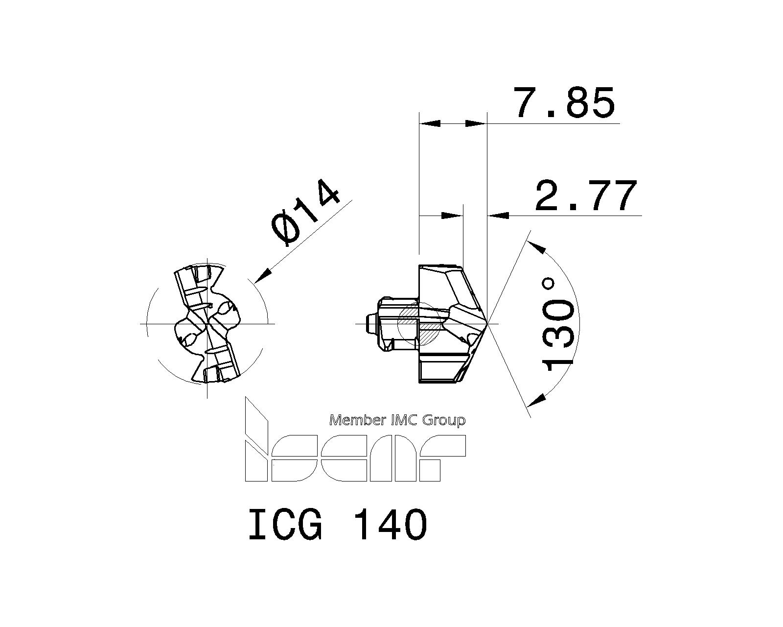 ISCAR Cutting Tools - Metal Working Tools - ICG : 3302944 - ICG 140