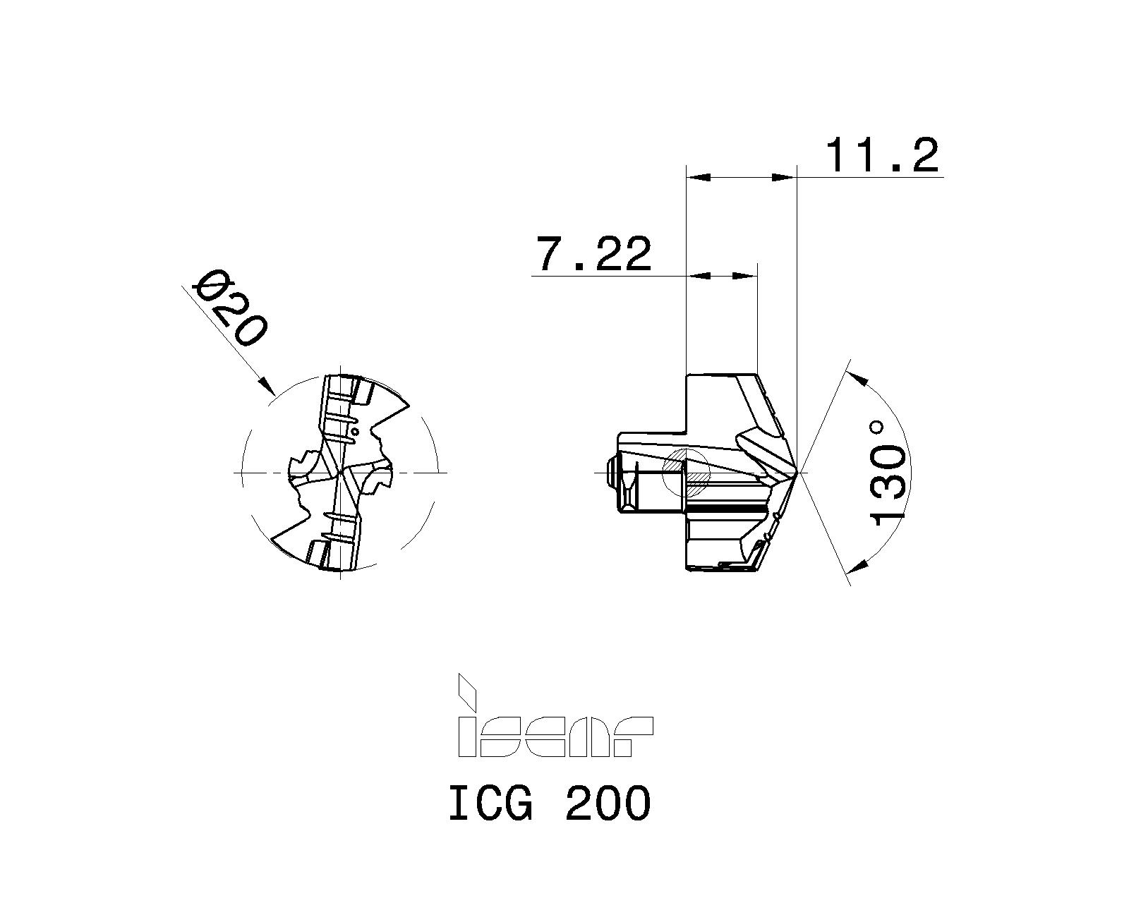 ISCAR Cutting Tools - Metal Working Tools - ICG : 3302960 - ICG 200