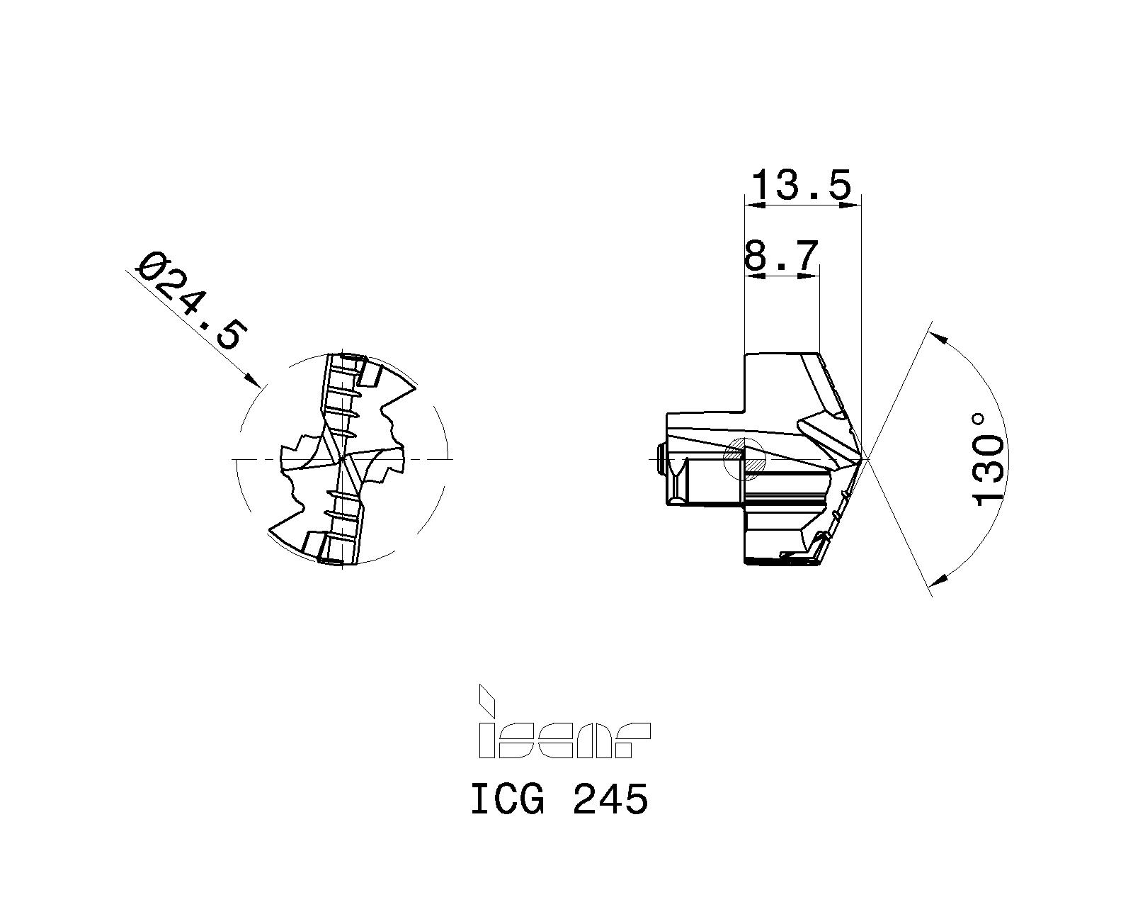ISCAR Cutting Tools - Metal Working Tools - ICG : 3302970 - ICG 245