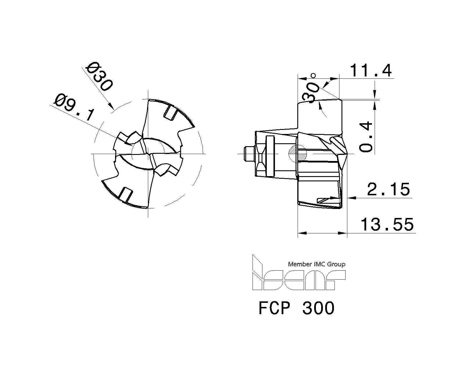 ISCAR Cutting Tools - Metal Working Tools - FCP : 3311001 - FCP 300