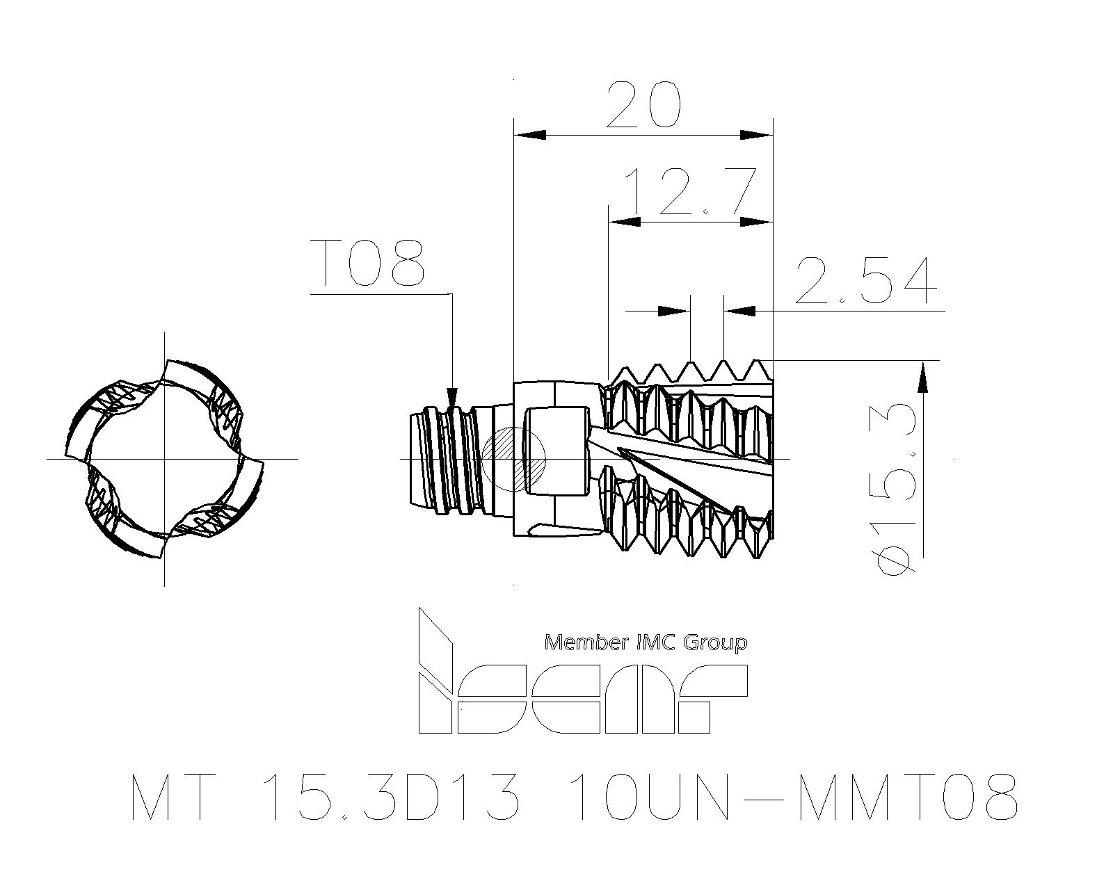 ISCAR Cutting Tools - Metal Working Tools - MT-UN-MM : 3311810 - MT 15 ...