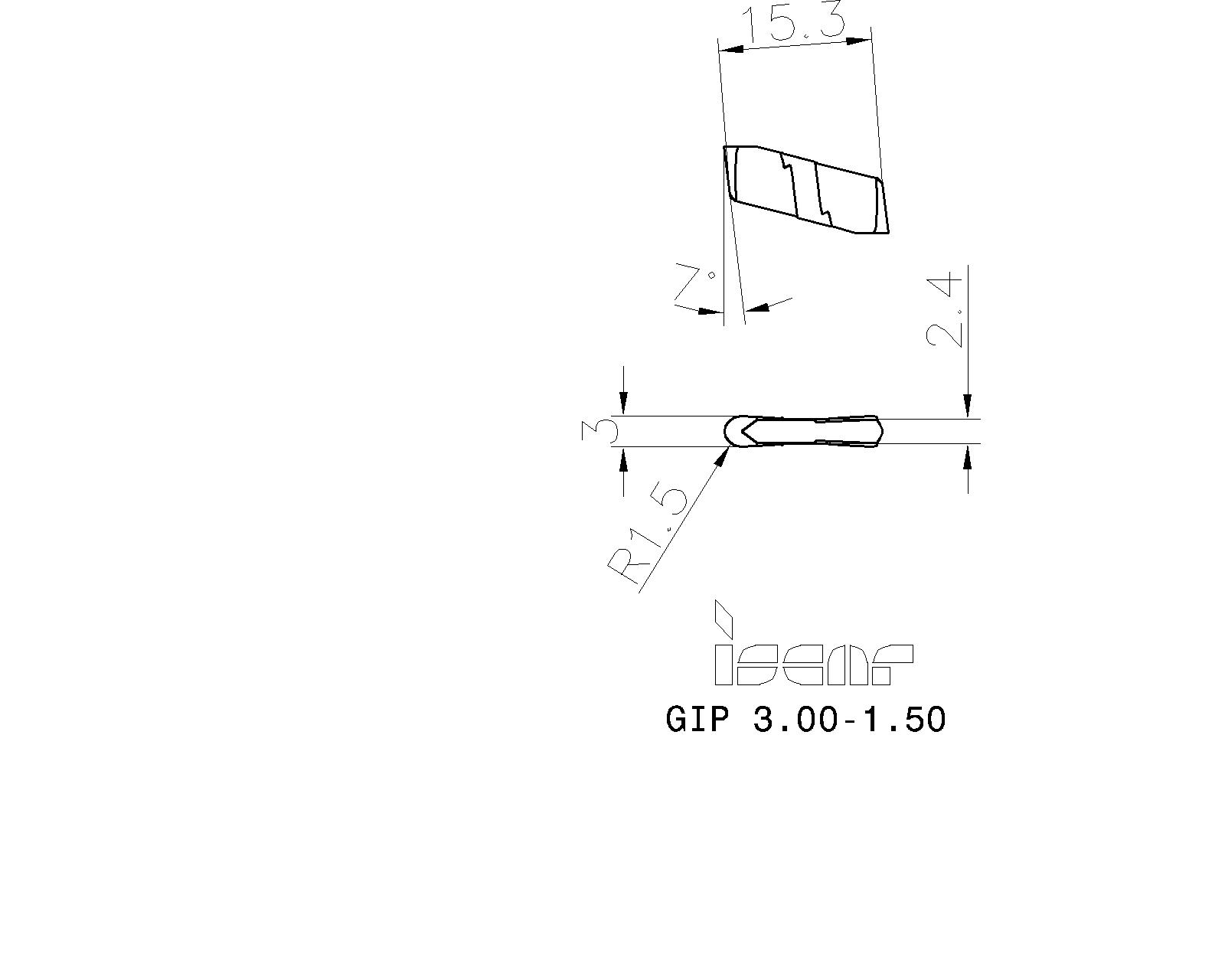 ISCAR Cutting Tools - Metal Working Tools - GIP (full radius) : 3363746 ...