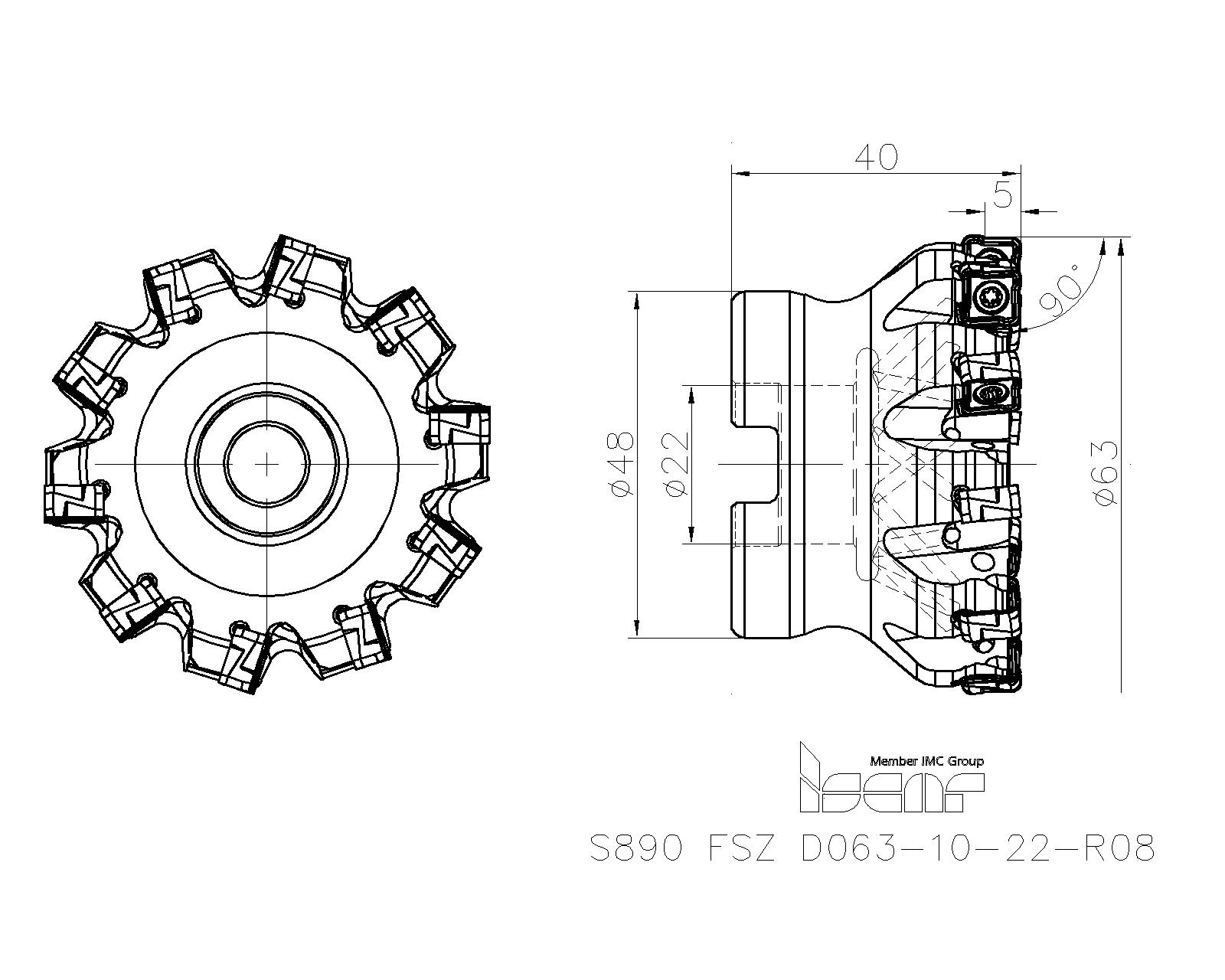 ISCAR Cutting Tools - Metal Working Tools - S890 FSZ-R08 : 3365018 ...