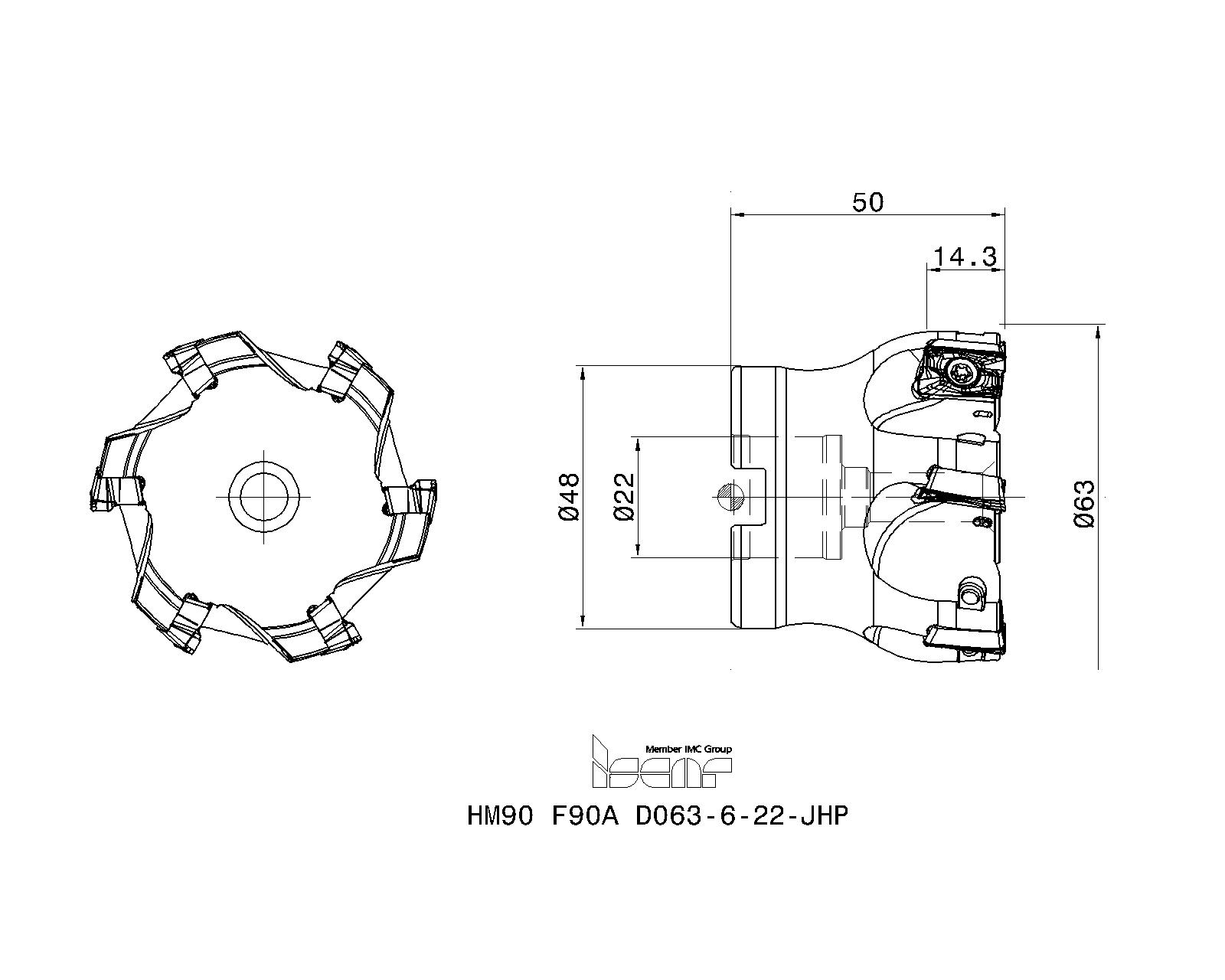 ISCAR Cutting Tools - Metal Working Tools - HM90 F90A-15-JHP : 3365380 ...
