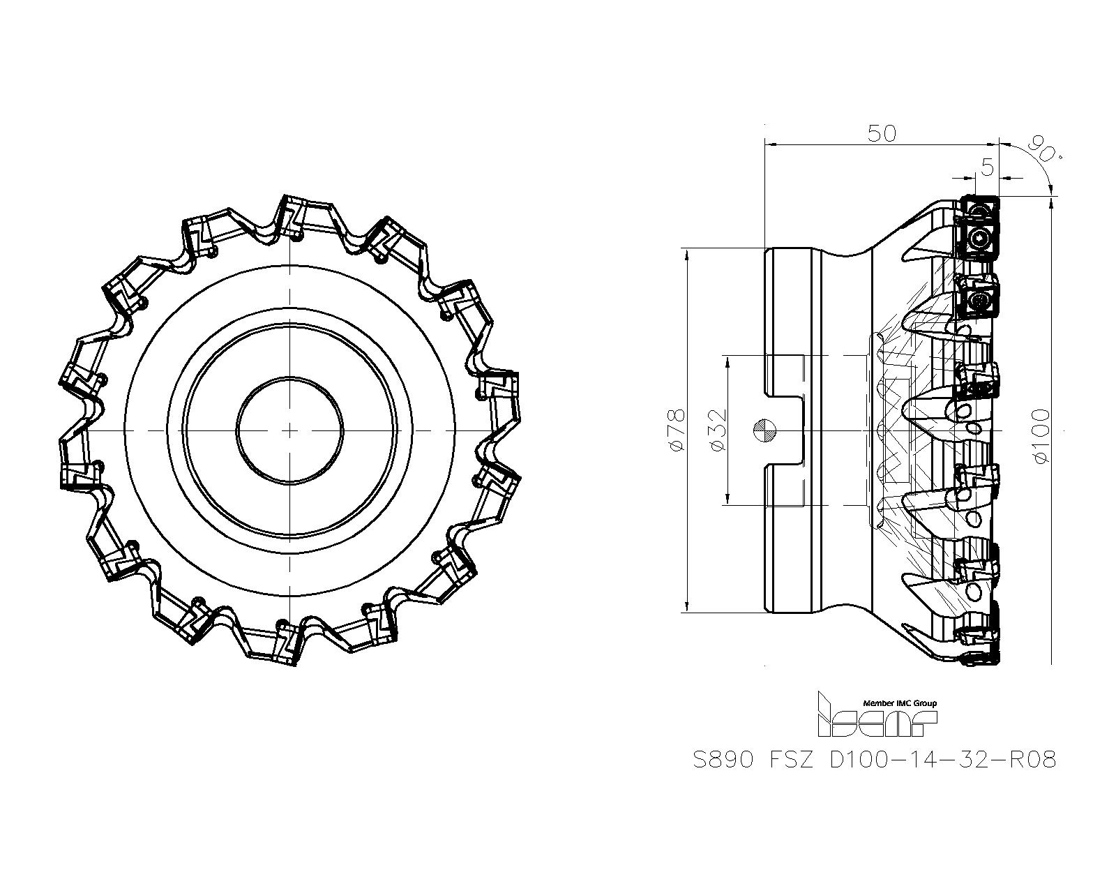 ISCAR Cutting Tools - Metal Working Tools - S890 FSZ-R08 : 3388910 ...