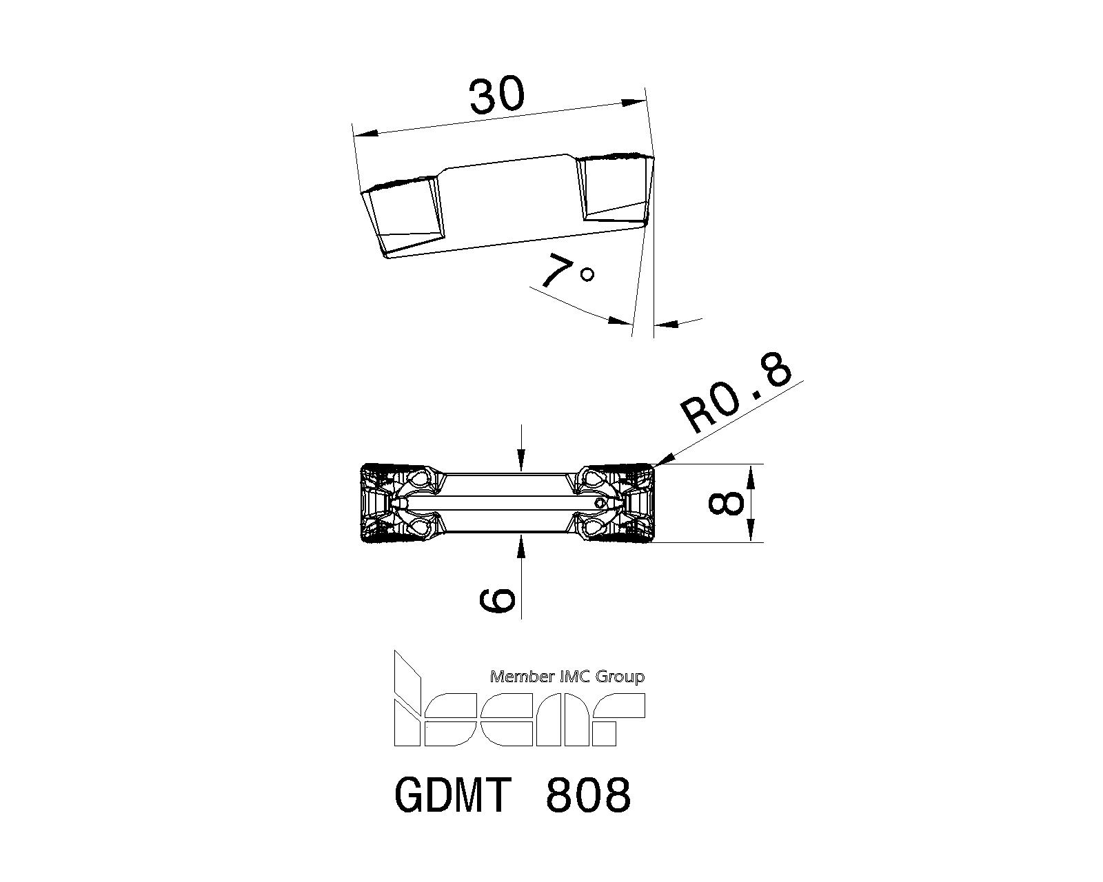 ISCAR Cutting Tools - Metal Working Tools - GDMT : 3393657 - GDMT 808