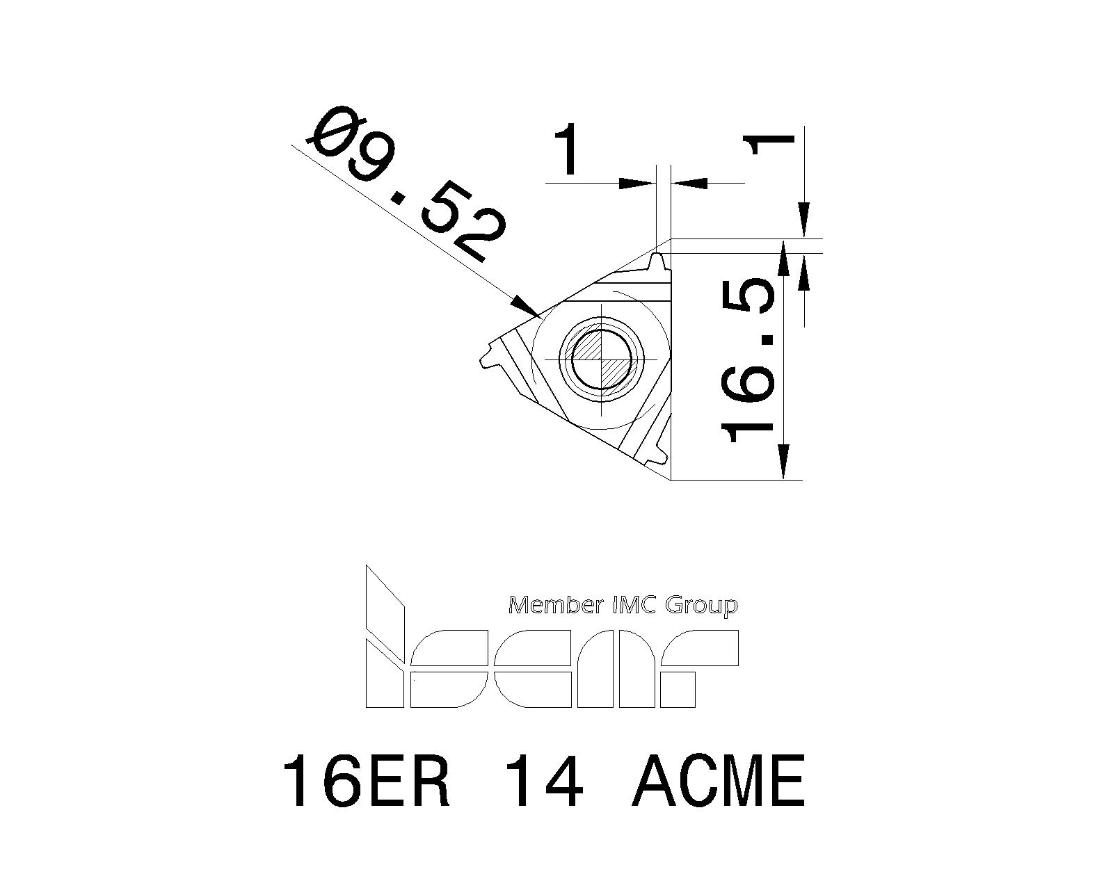 ISCAR Cutting Tools - Metal Working Tools - ER/L-ACME : 3409688 - 16ER ...