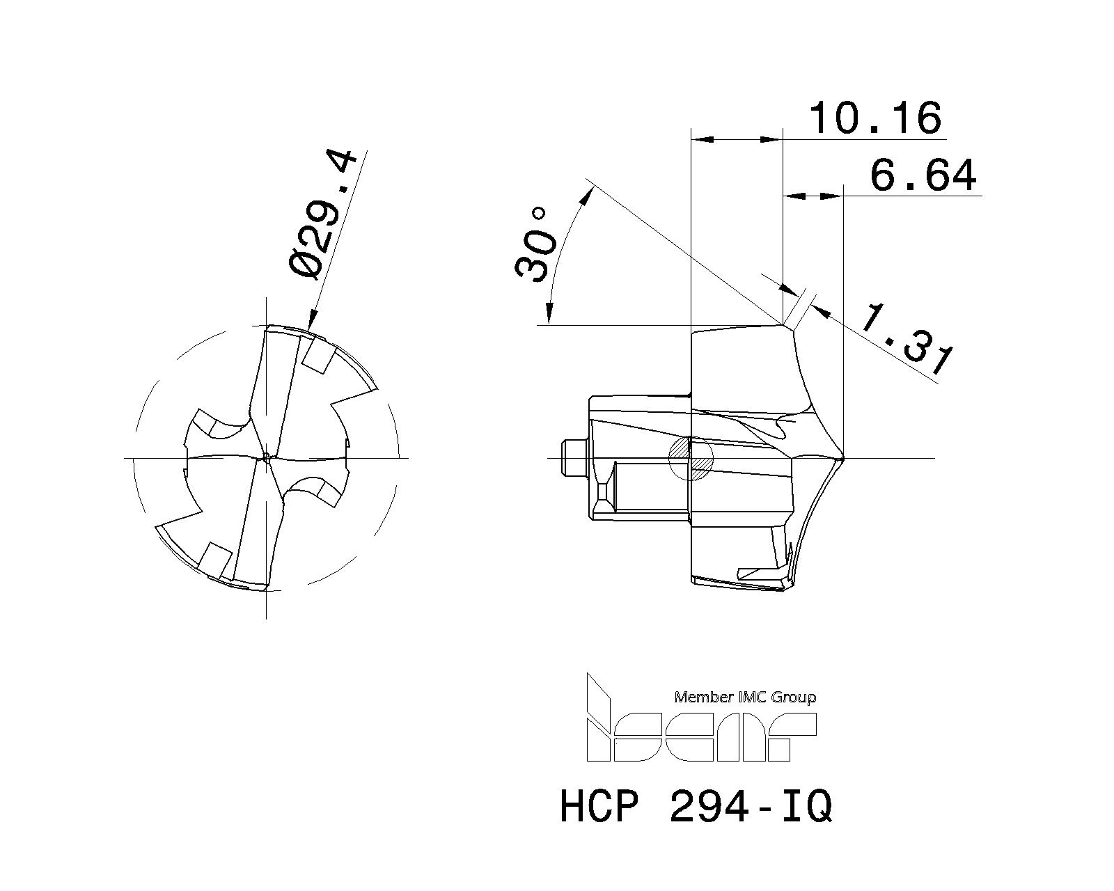 ISCAR Cutting Tools - Metal Working Tools - HCP-IQ : 3445872 - HCP 294-IQ