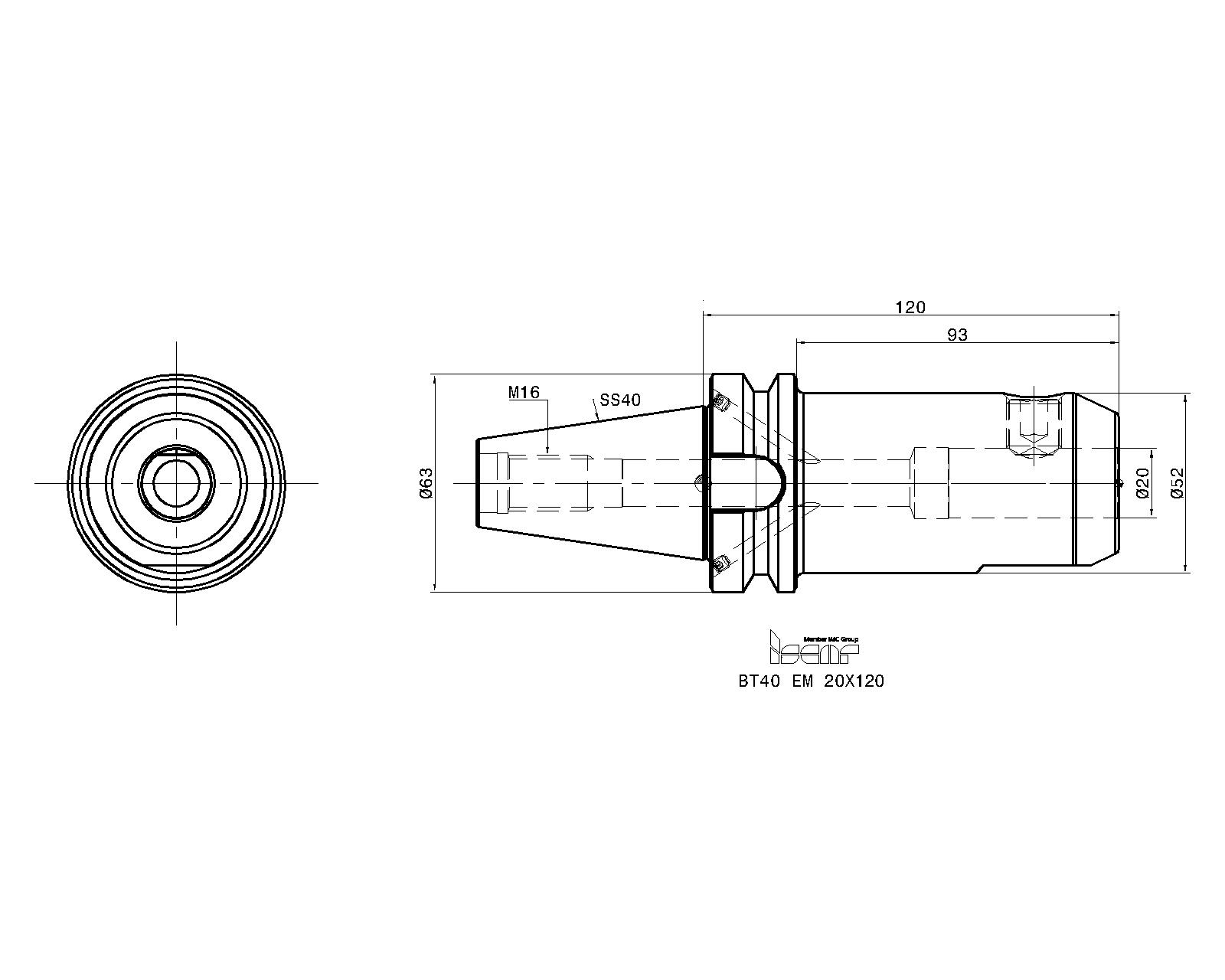 ISCAR Cutting Tools - Metal Working Tools - BT-EM (DIN 1835 Form B ...