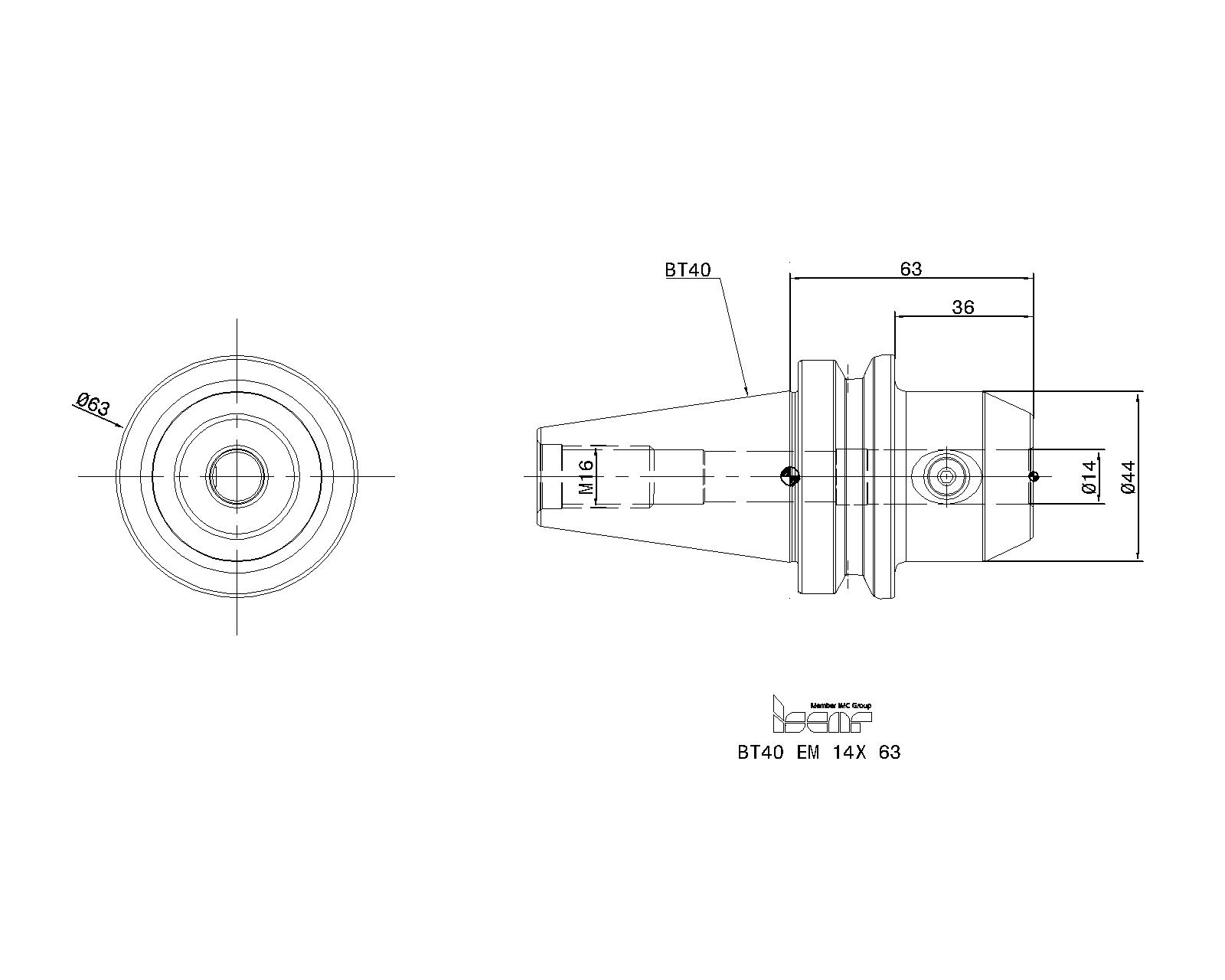 ISCAR Cutting Tools - Metal Working Tools - BT-EM (DIN 1835 Form B ...