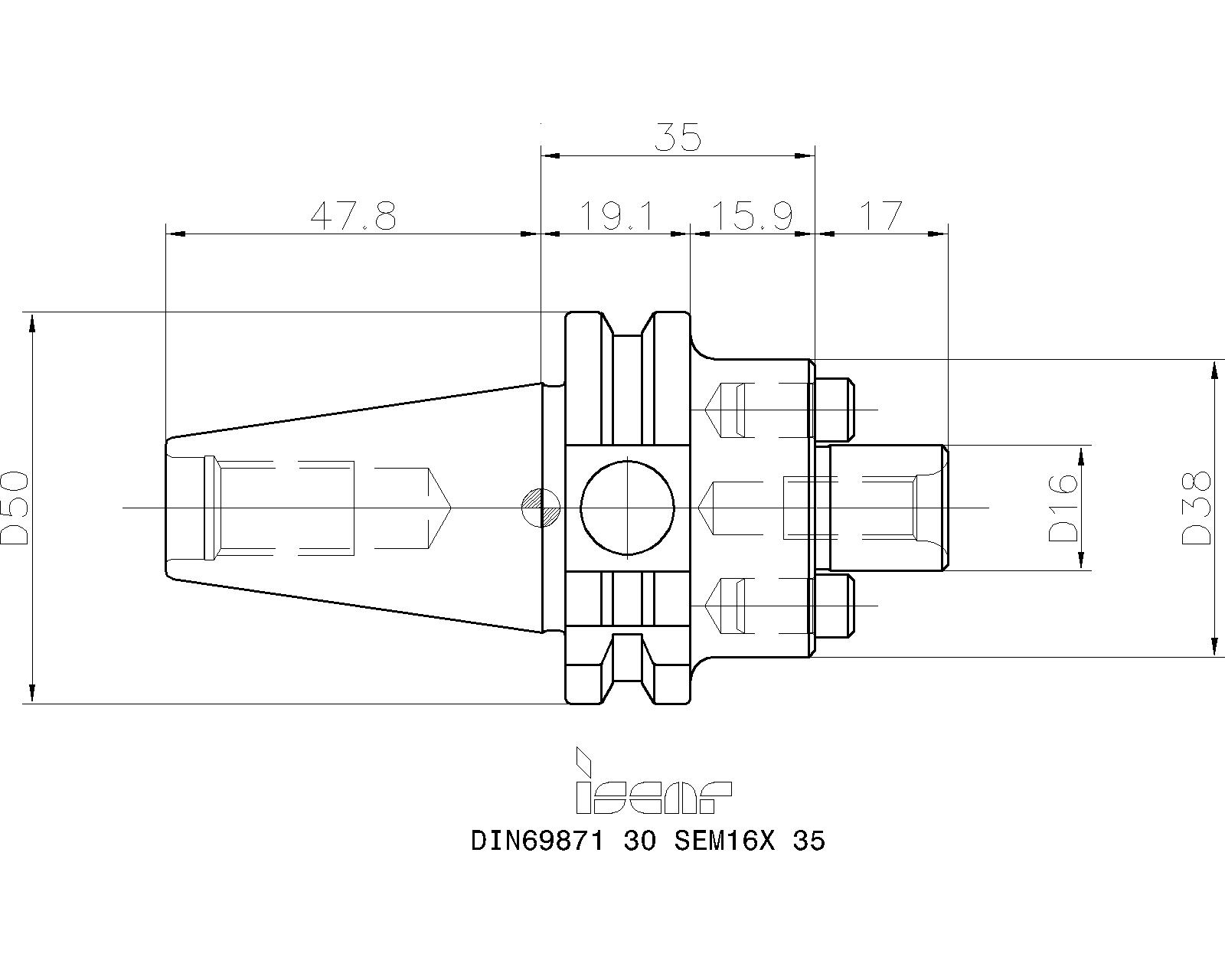 ISCAR Cutting Tools - Metal Working Tools - DIN69871-SEM : 4511667 ...