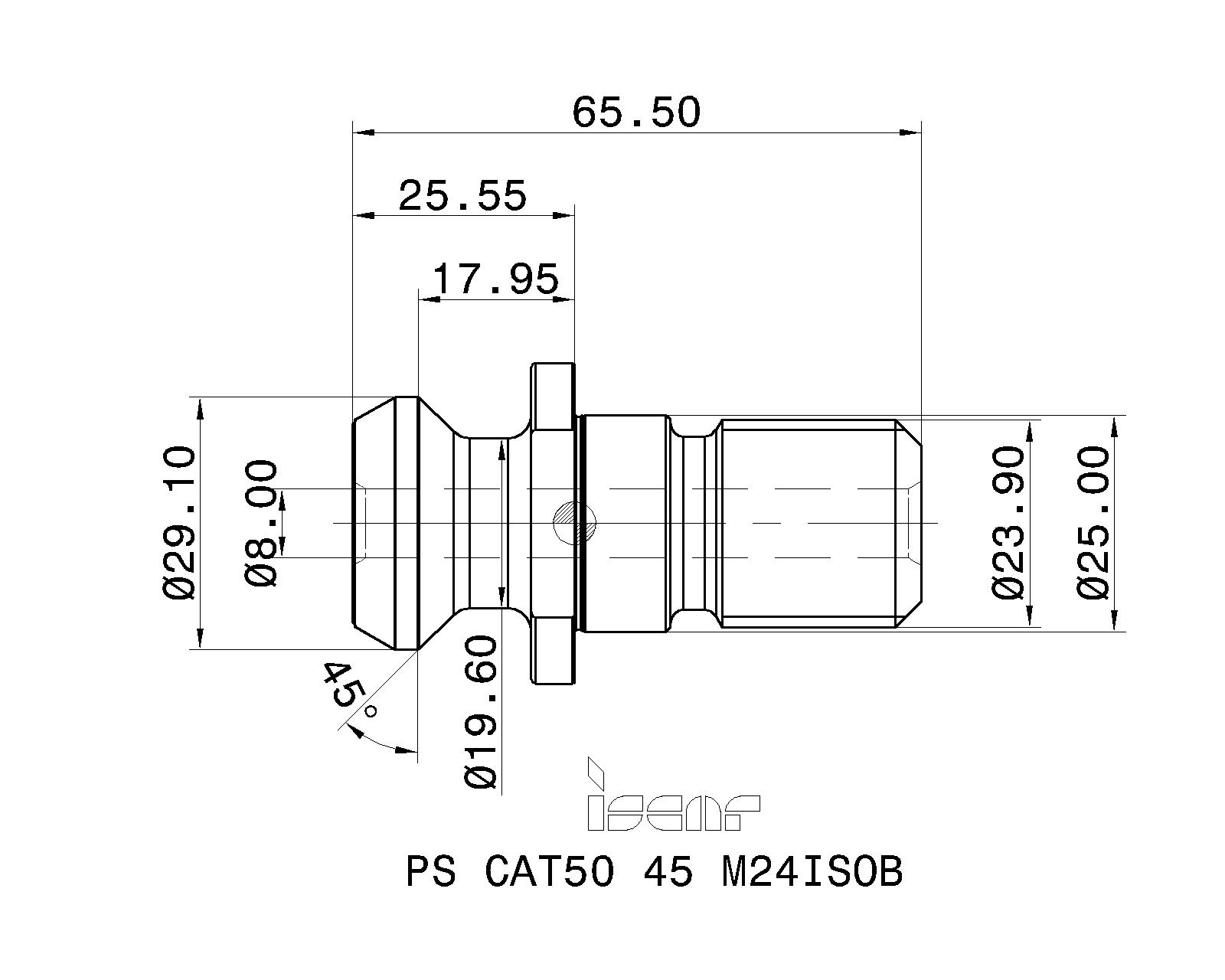 ISCAR Cutting Tools - Metal Working Tools - PS CAT-ISO (Pull Stud ...