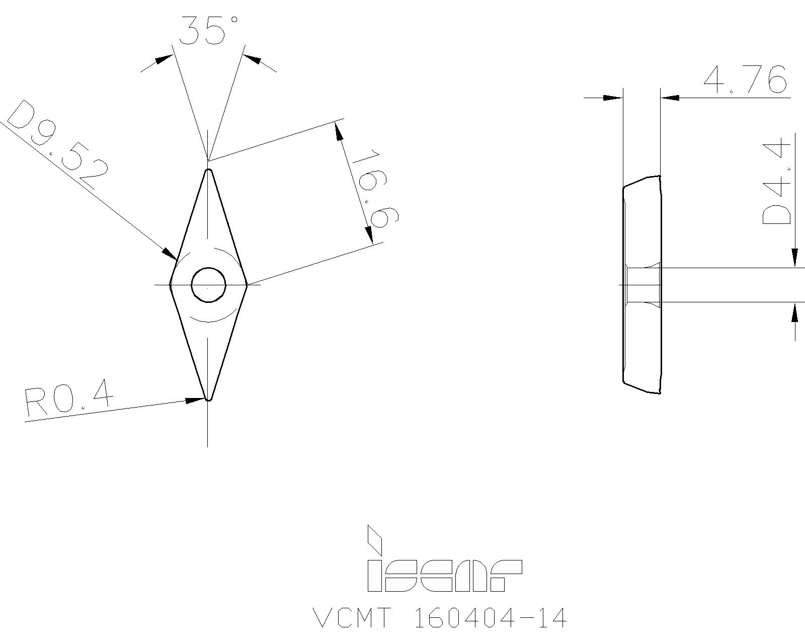 ISCAR Cutting Tools - Metal Working Tools - VCMT-14 : 5503781 - VCMT ...
