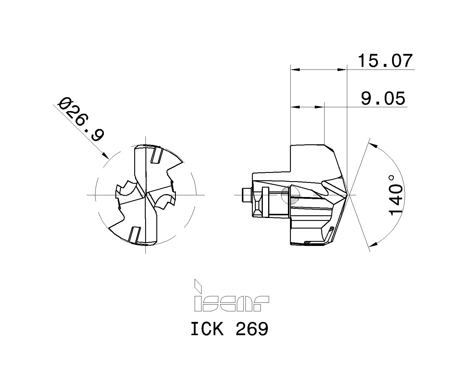 ISCAR Cutting Tools - Metal Working Tools - ICK : 5506780 - ICK 269