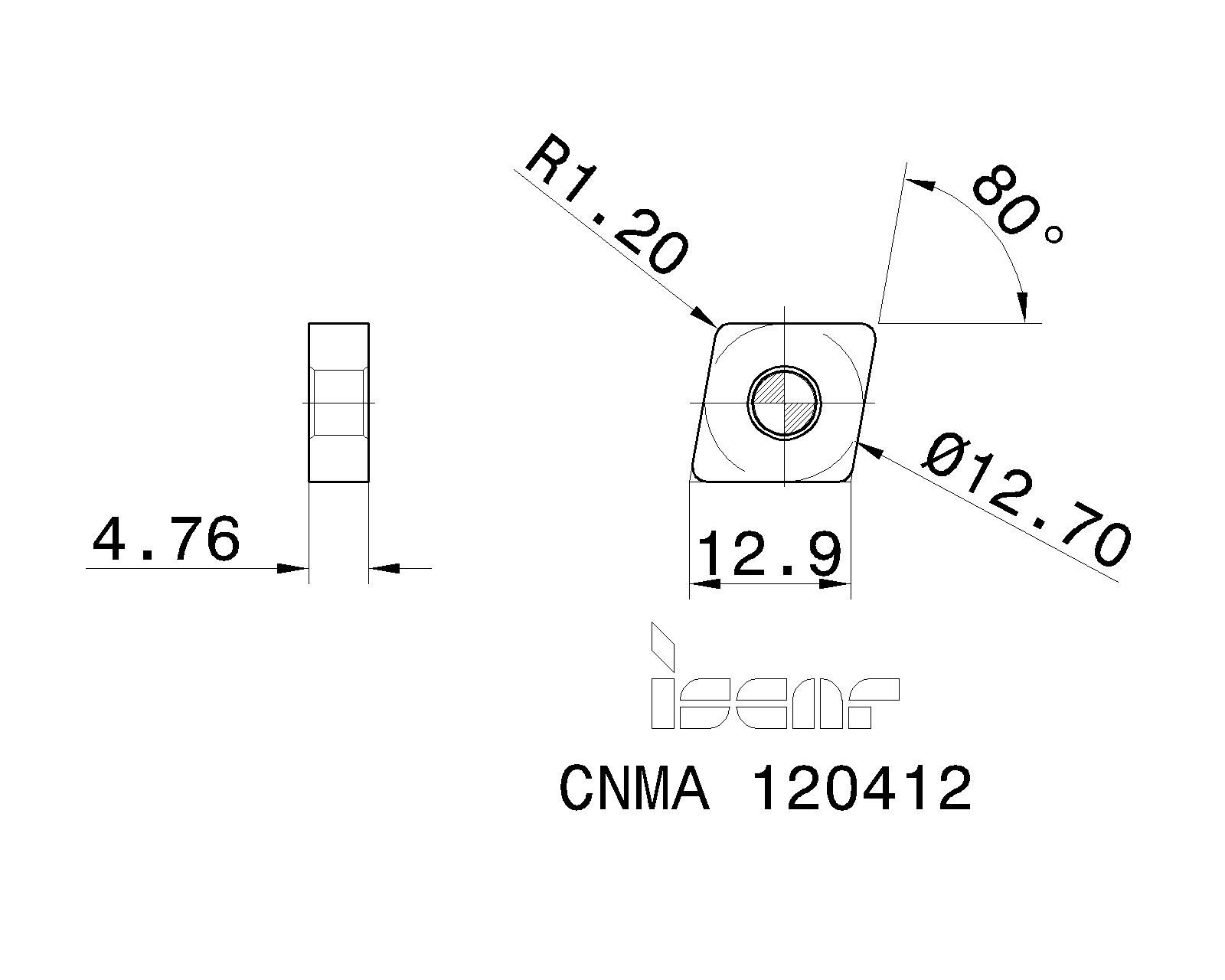 ISCAR Cutting Tools - Metal Working Tools - CNMA : 5507723 - CNMA 120412