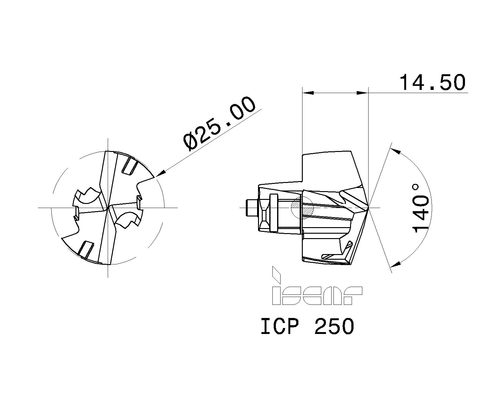 ISCAR Cutting Tools - Metal Working Tools - ICP : 5508510 - ICP 250