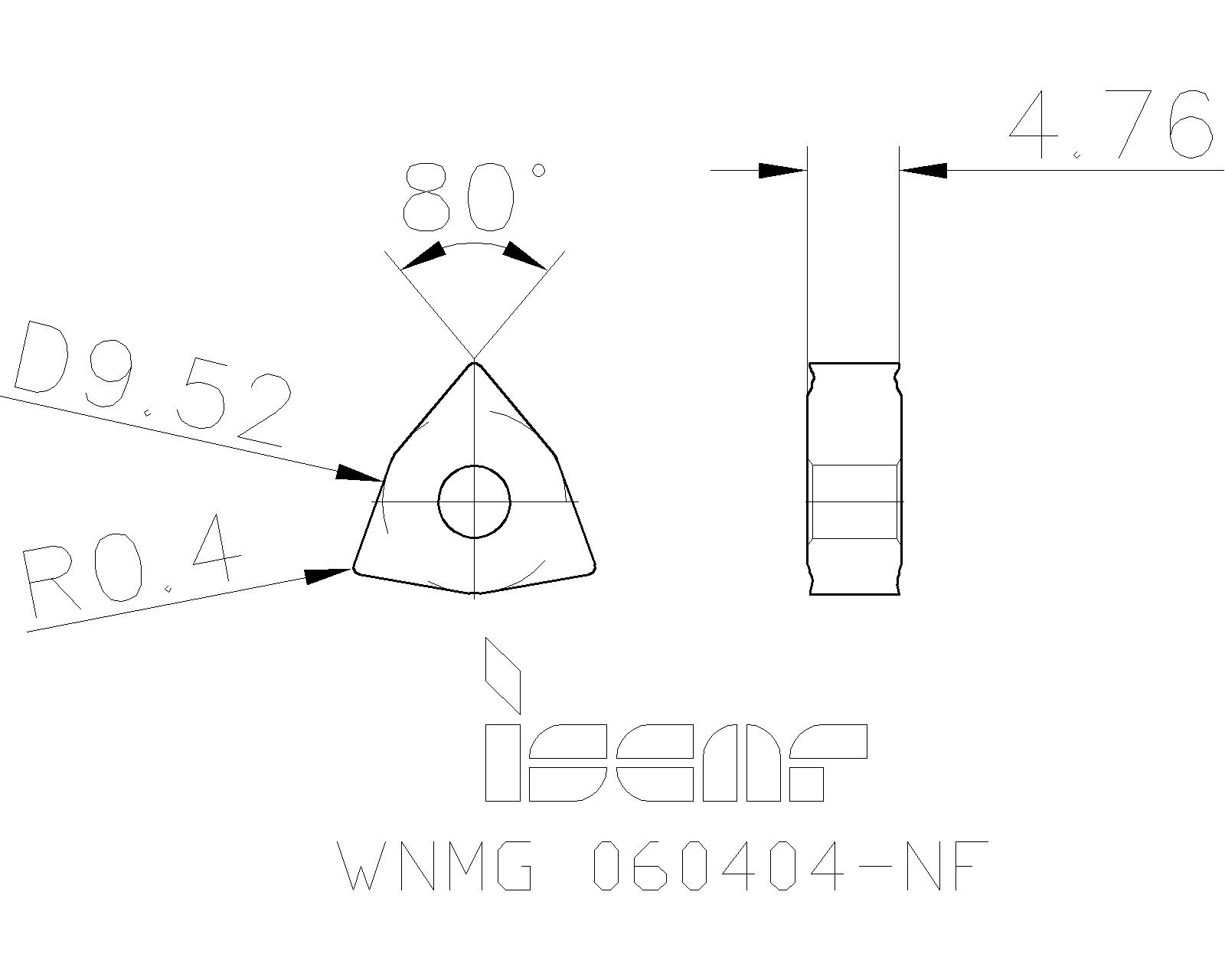 ISCAR Cutting Tools - Metal Working Tools - WNMG-NF : 5550525 - WNMG ...