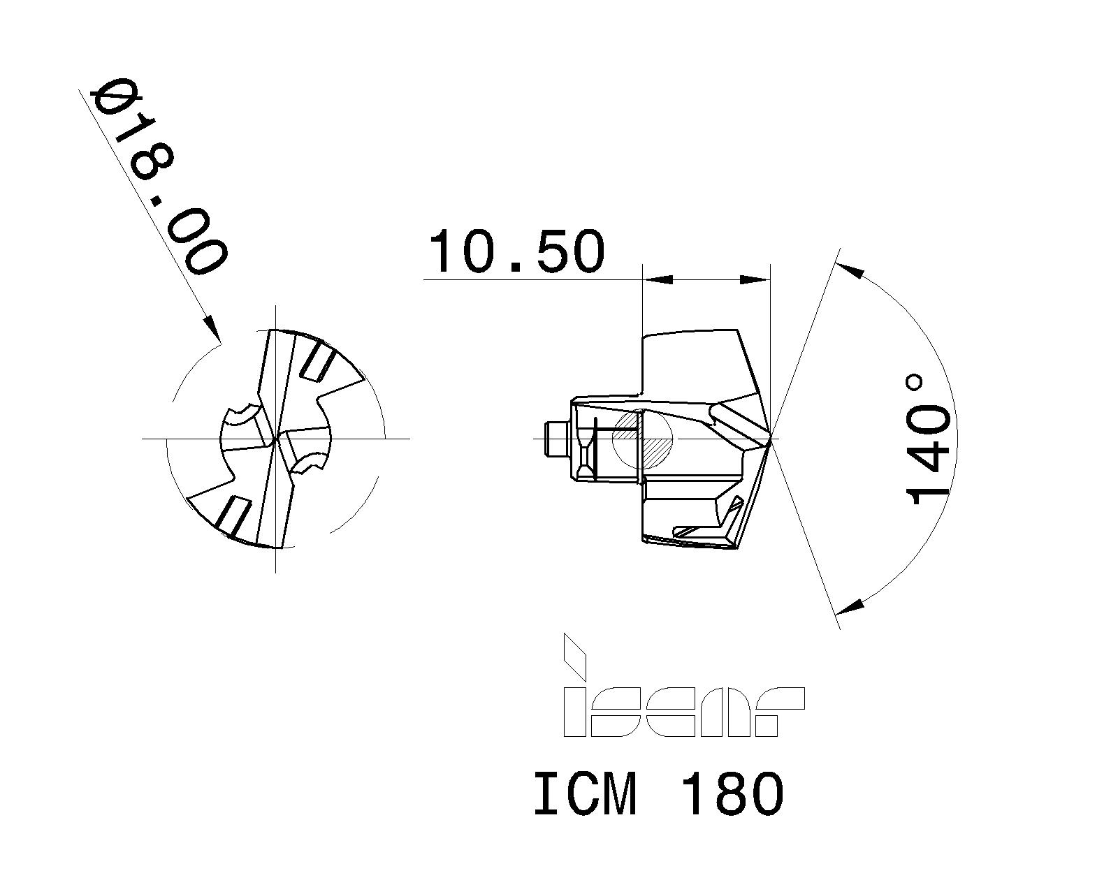 ISCAR Cutting Tools - Metal Working Tools - ICM : 5567142 - ICM 180