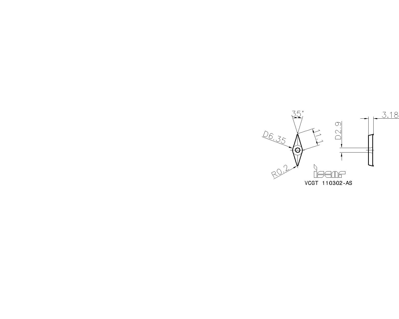 ISCAR Cutting Tools - Metal Working Tools - VCGT-AS : 5592544 - VCGT ...
