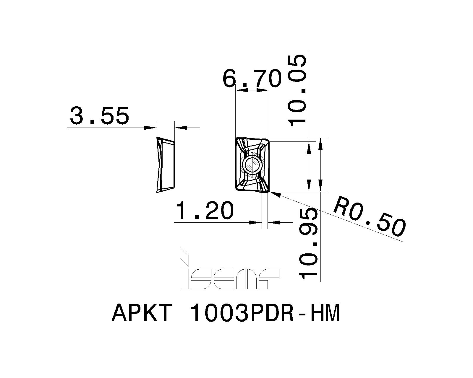 ISCAR Cutting Tools - Metal Working Tools - APKT 1003PDR-HM : 5600049 ...