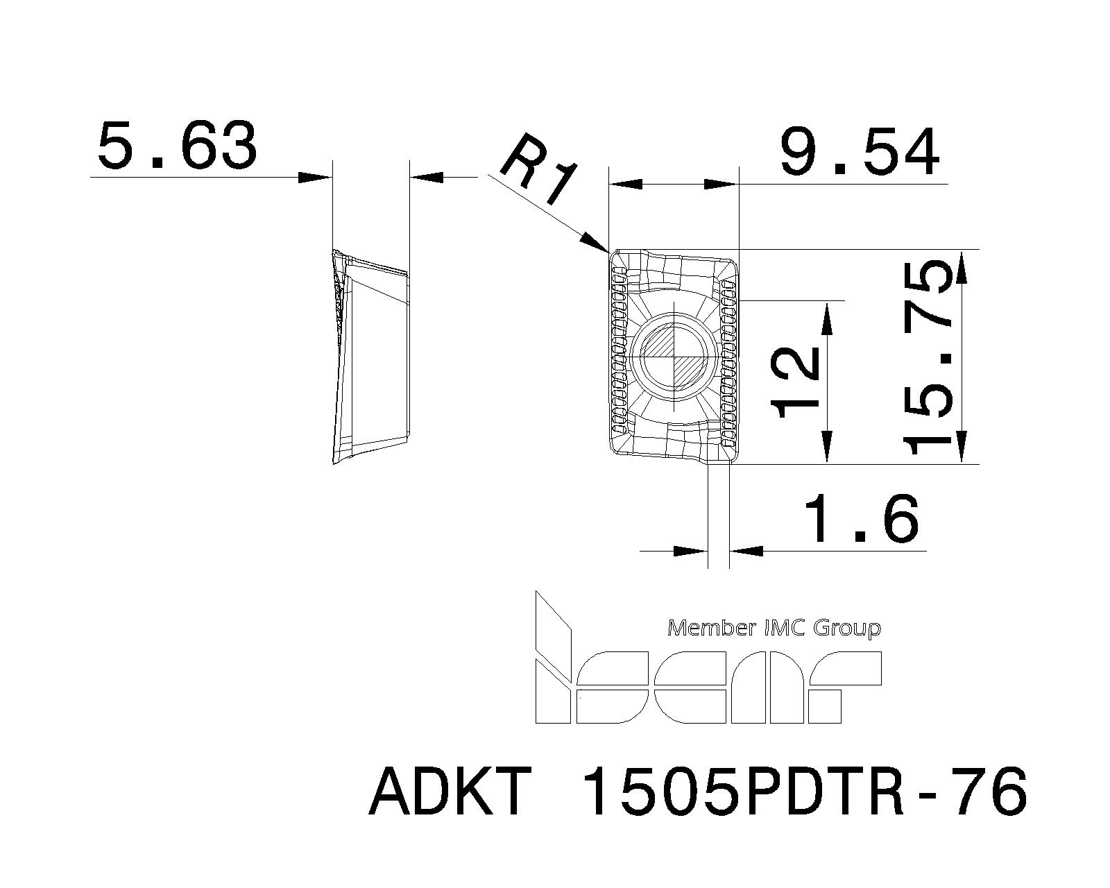 ISCAR Cutting Tools - Metal Working Tools - ADKT 1505PDTR-76 : 5601274 ...