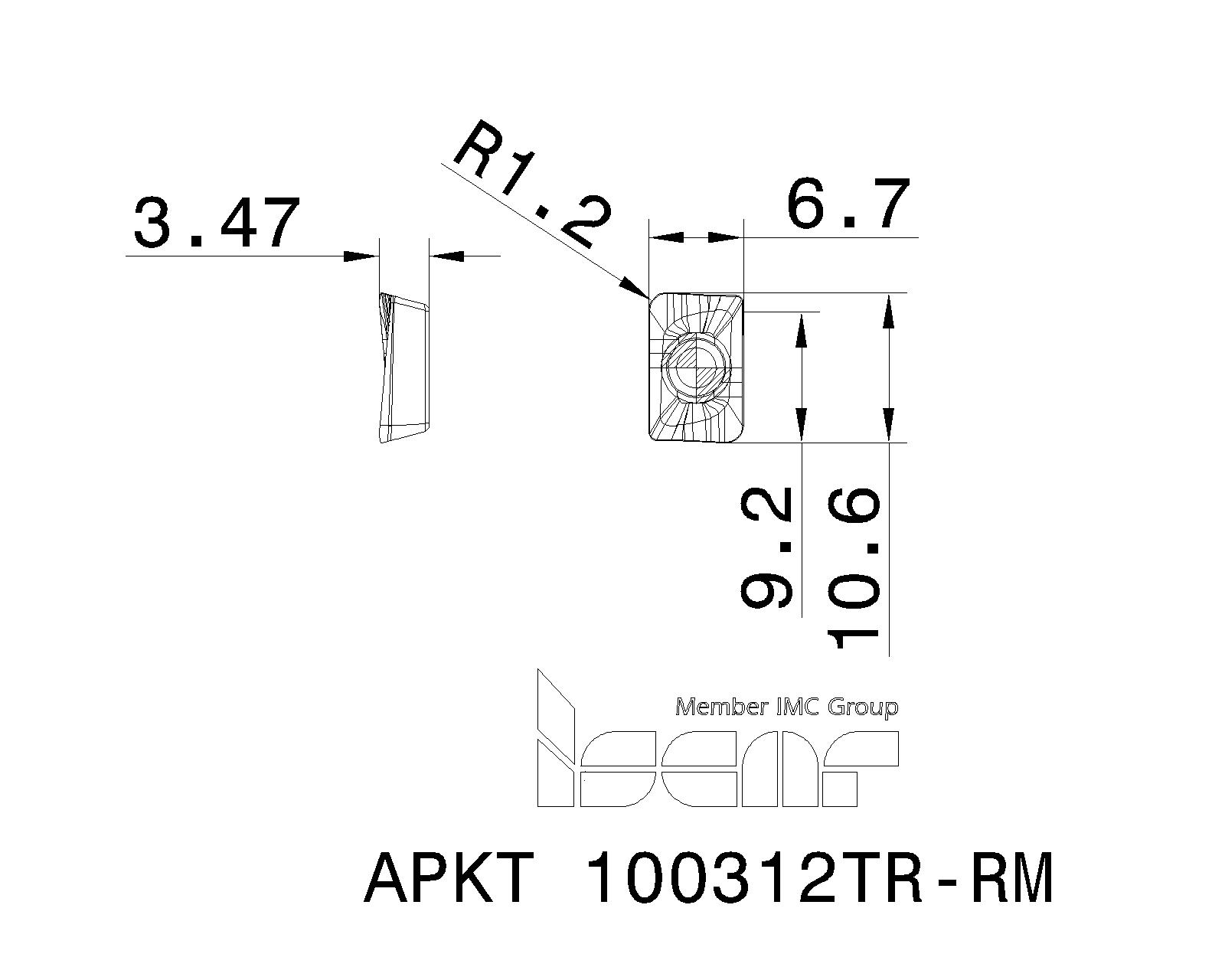 ISCAR Cutting Tools - Metal Working Tools - APKT 1003..TR-RM : 5605016 ...