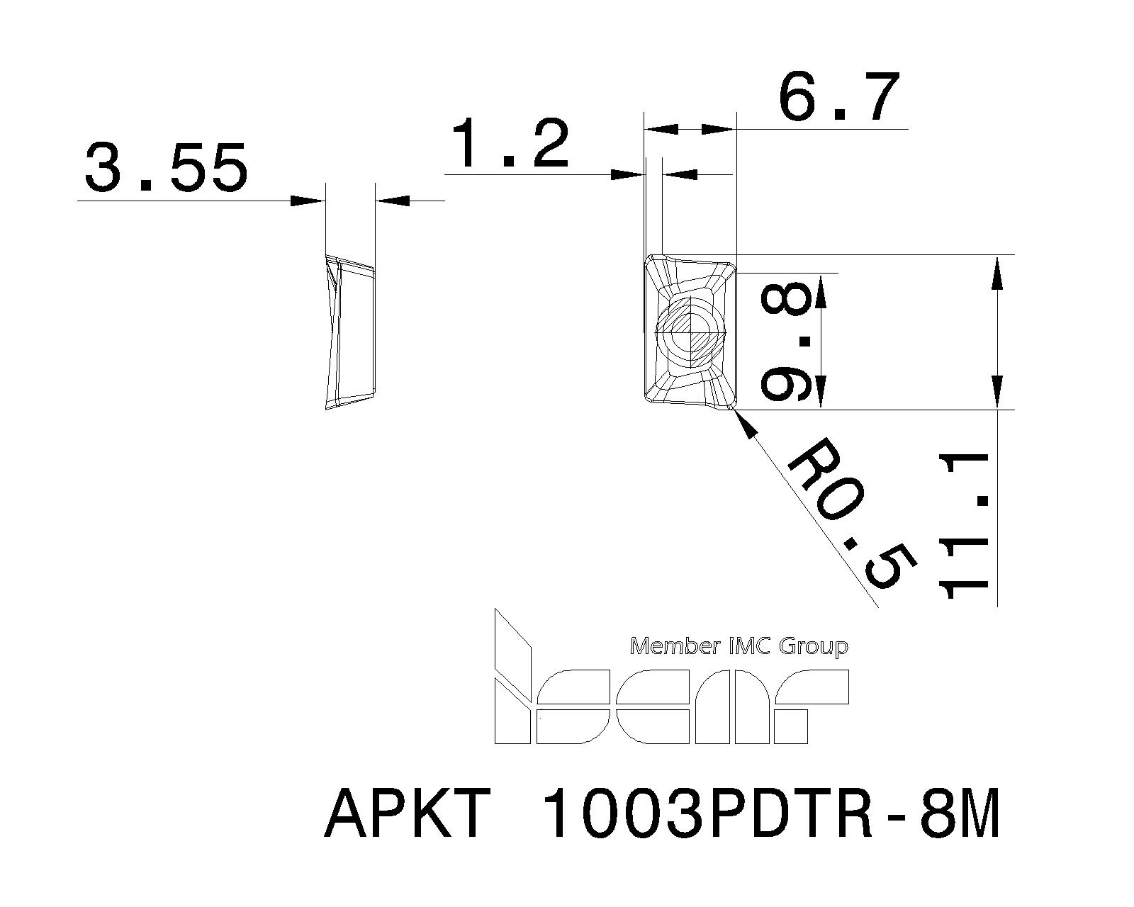 ISCAR Cutting Tools - Metal Working Tools - APKT 1003PDTR-8M : 5696925 ...