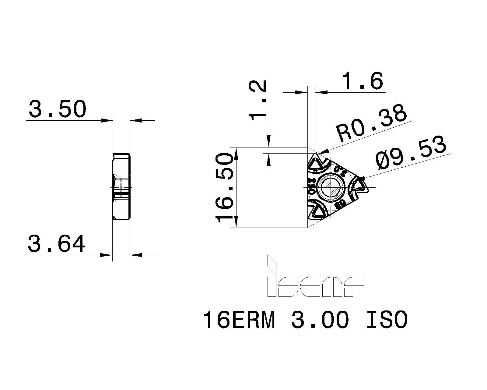 ISCAR Cutting Tools - Metal Working Tools - ER/L-ISO : 5901518 - 16ERM ...