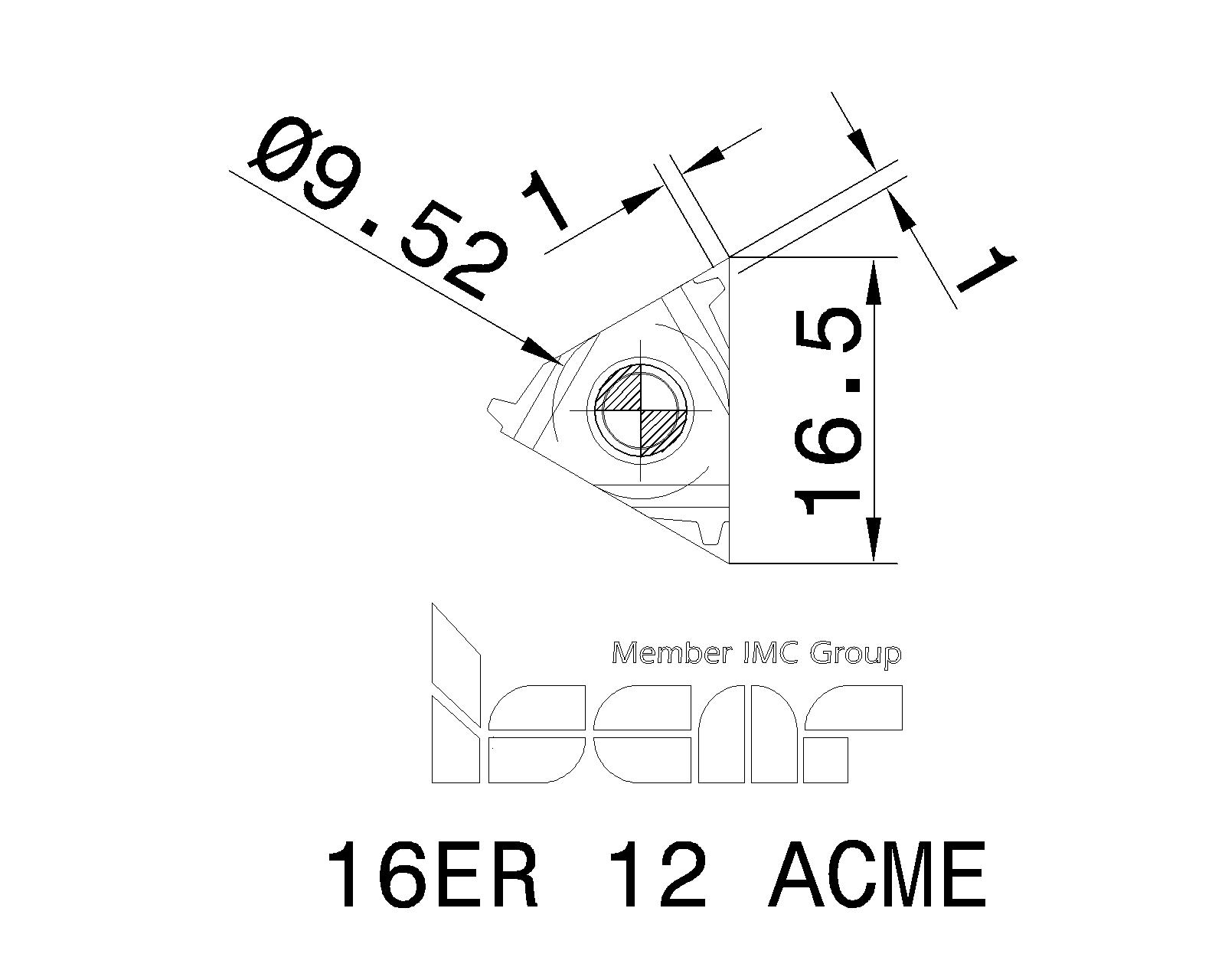 ISCAR Cutting Tools - Metal Working Tools - ER/L-ACME : 5902285 - 16ER ...