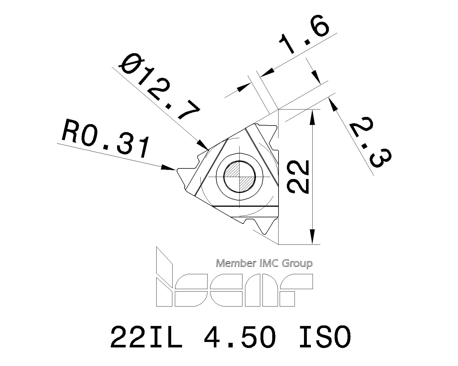 ISCAR Cutting Tools - Metal Working Tools - IR/L-ISO : 5996893 - 22IL 4 ...