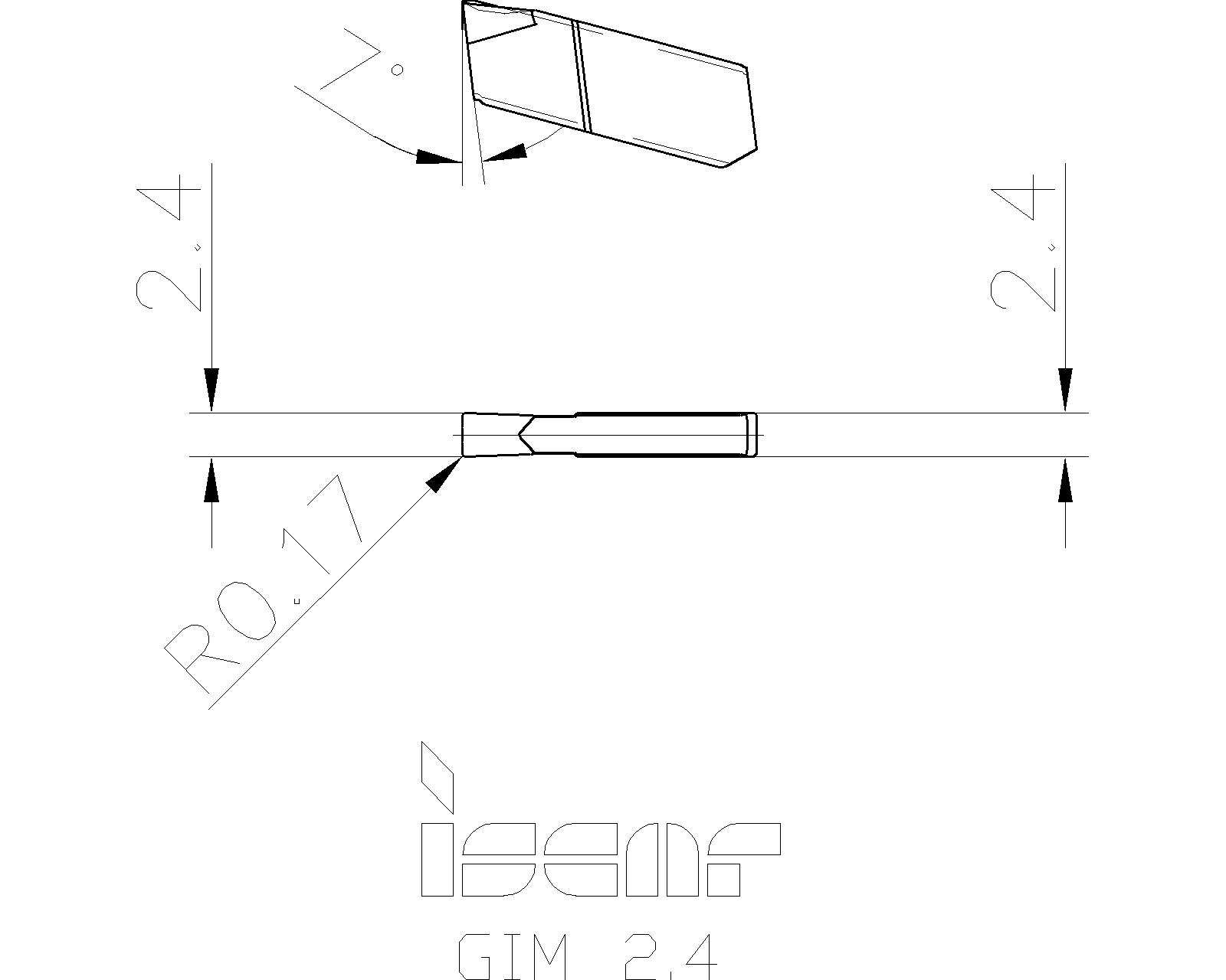 ISCAR Cutting Tools - Metal Working Tools - GIM-W : 6400362 - GIM 2.4