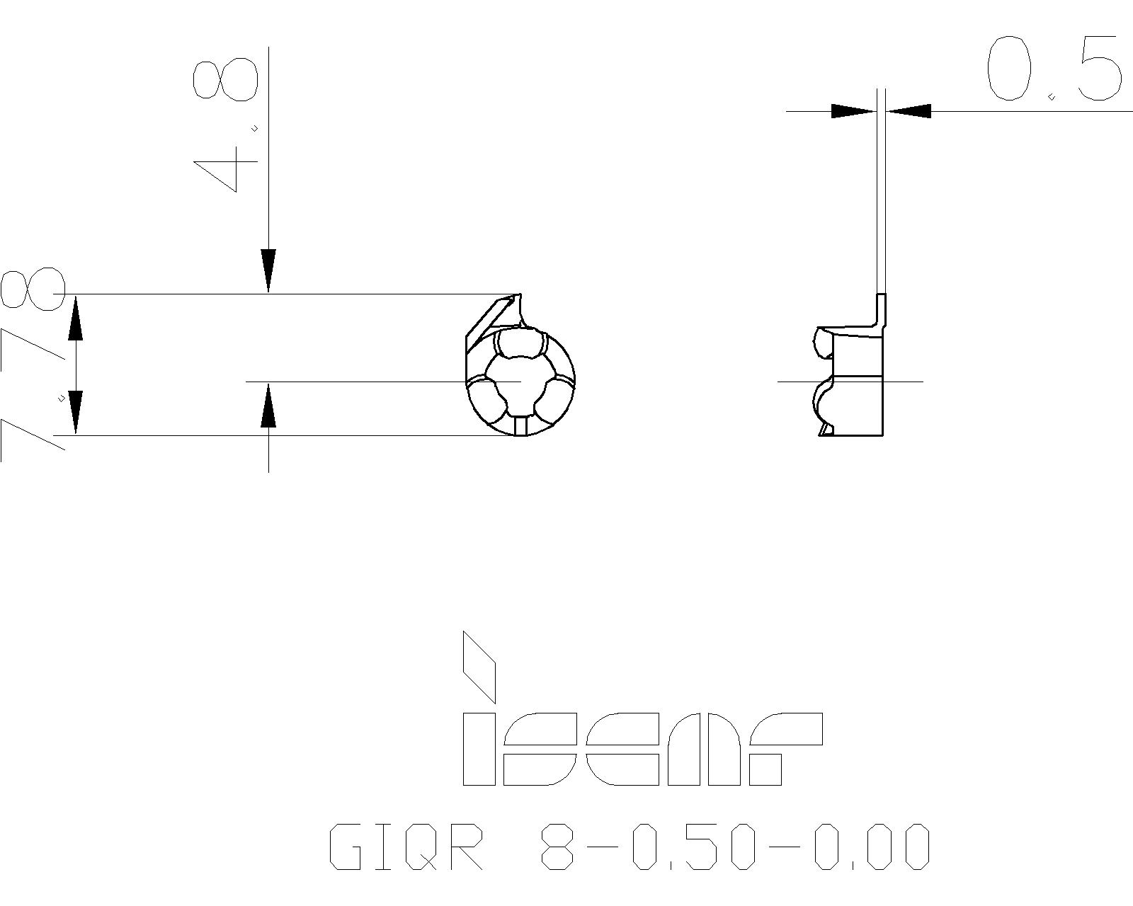ISCAR Cutting Tools - Metal Working Tools - GIQR/L 8 : 6402472 - GIQR 8 ...