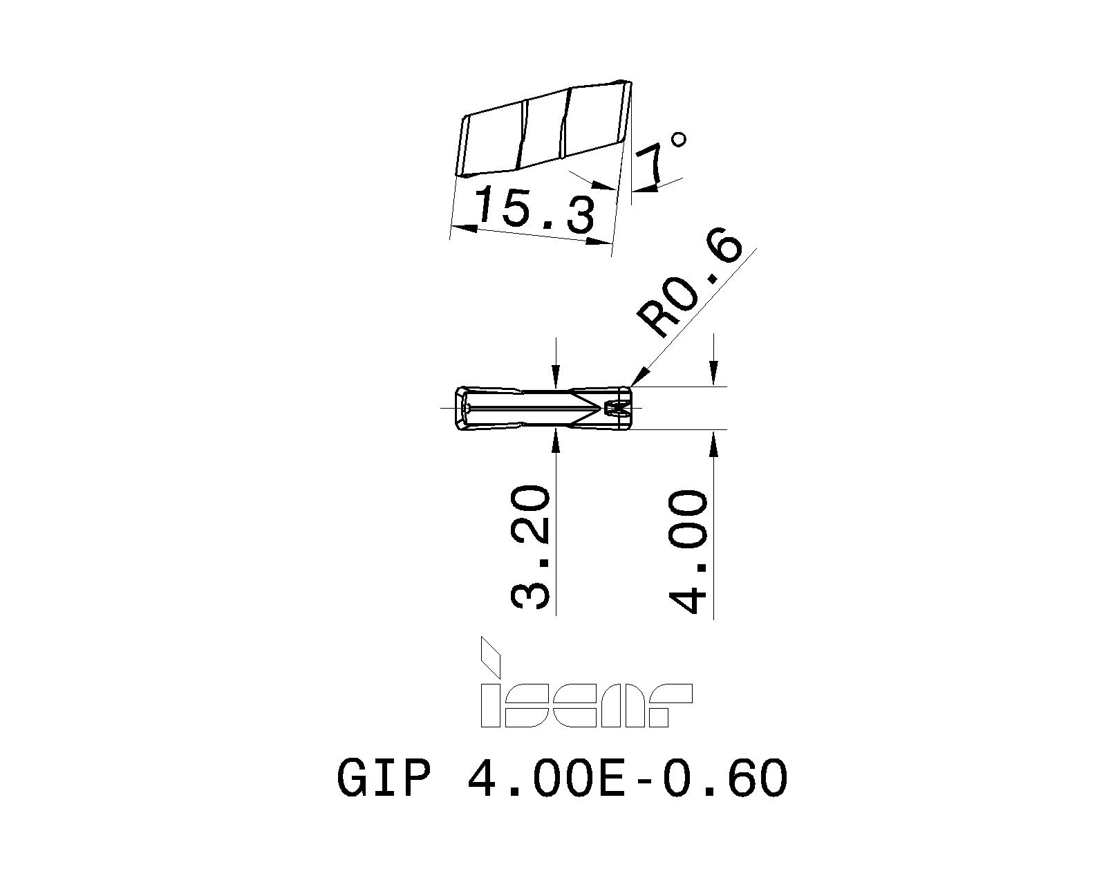 ISCAR Cutting Tools - Metal Working Tools - GIP-E : 6402796 - GIP 4.00E ...