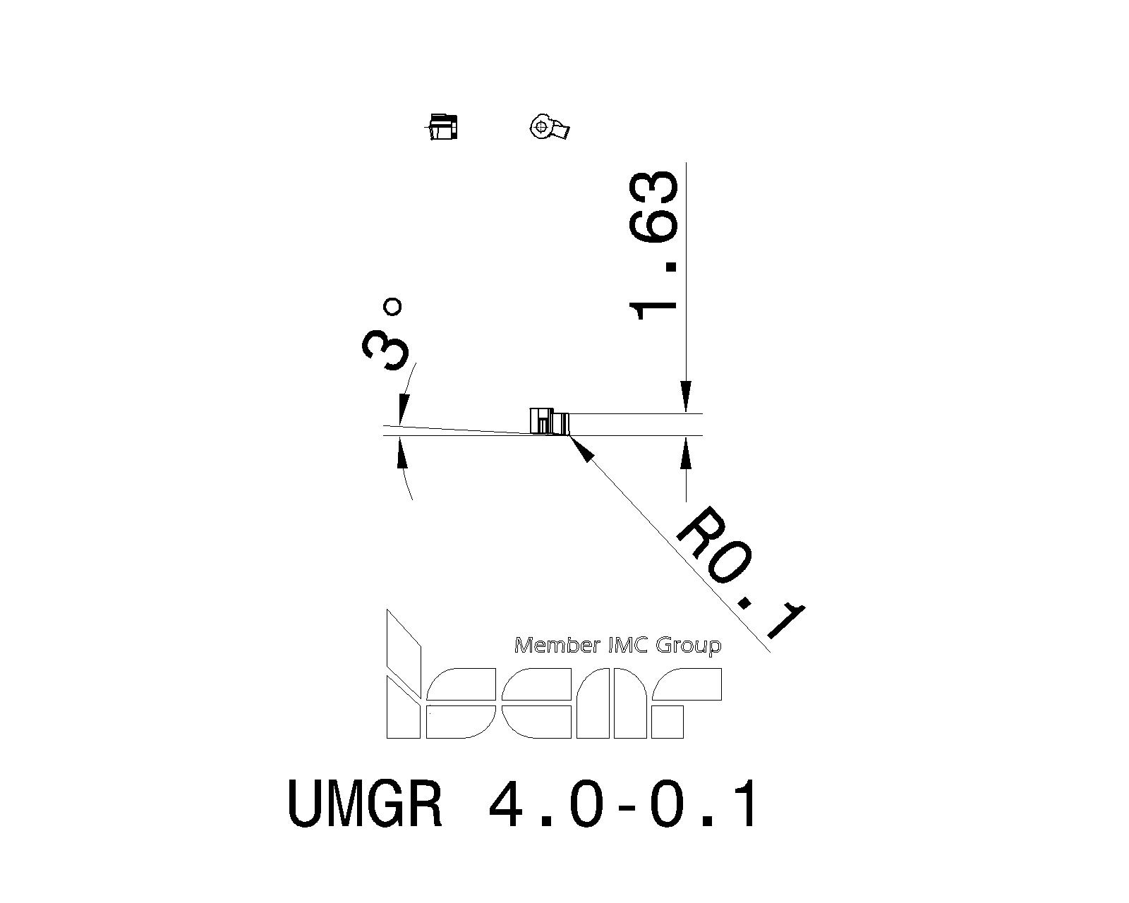 ISCAR Cutting Tools - Metal Working Tools - UMGR : 6403069 - UMGR 4.0-0.1