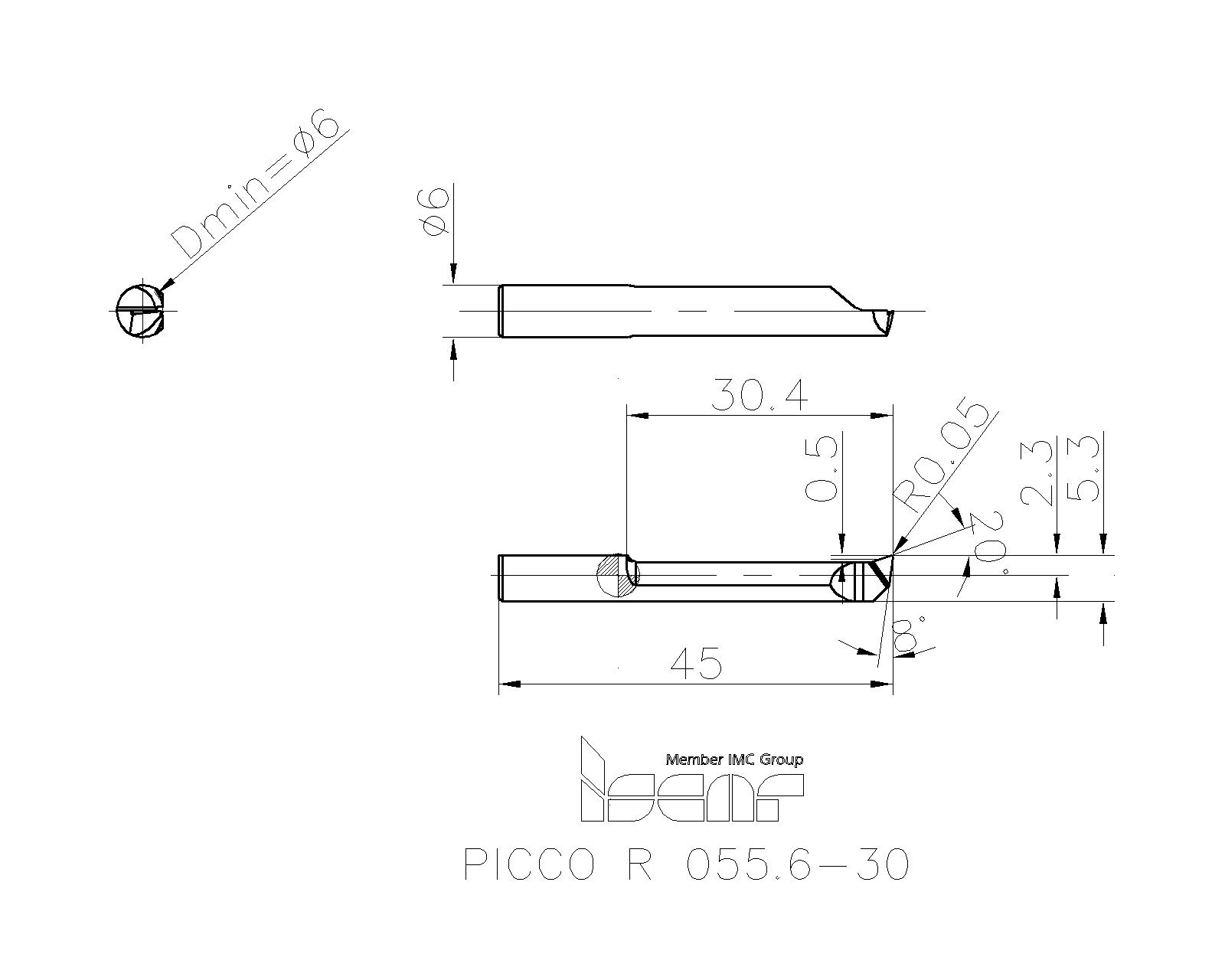 ISCAR Cutting Tools - Metal Working Tools - PICCO R/L 050, 053, 055 : ...
