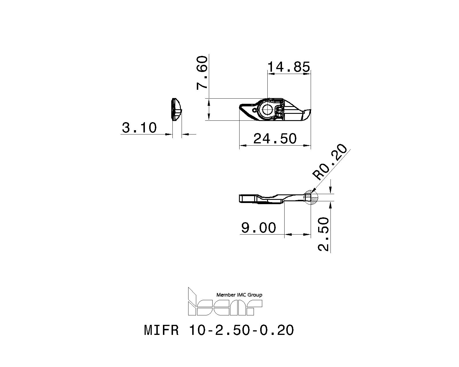 ISCAR Cutting Tools - Metal Working Tools - MIFR : 6404047 - MIFR 10-2. ...