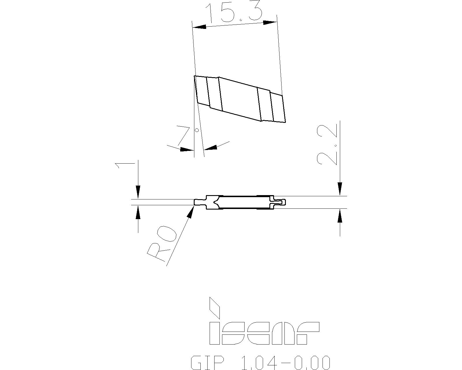 ISCAR Cutting Tools - Metal Working Tools - GIP (flat top W