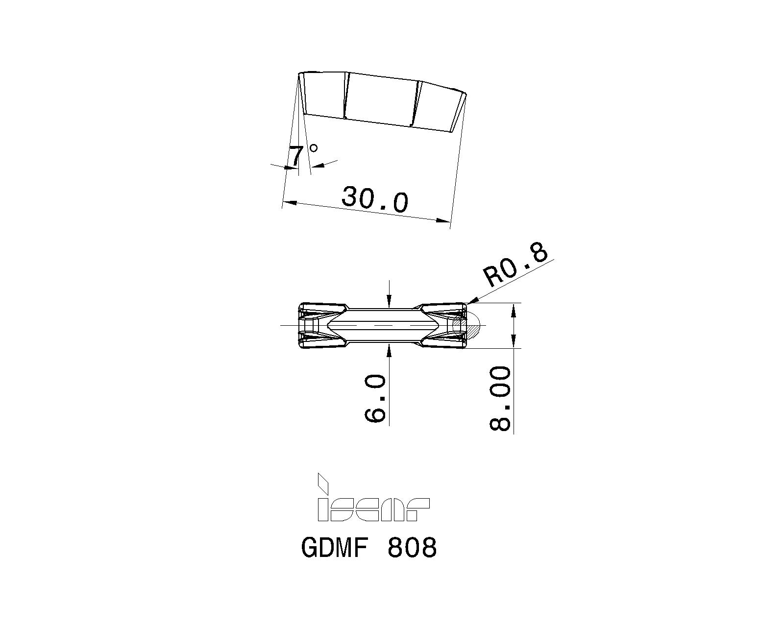 ISCAR Cutting Tools - Metal Working Tools - GDMF : 6405133 - GDMF 808