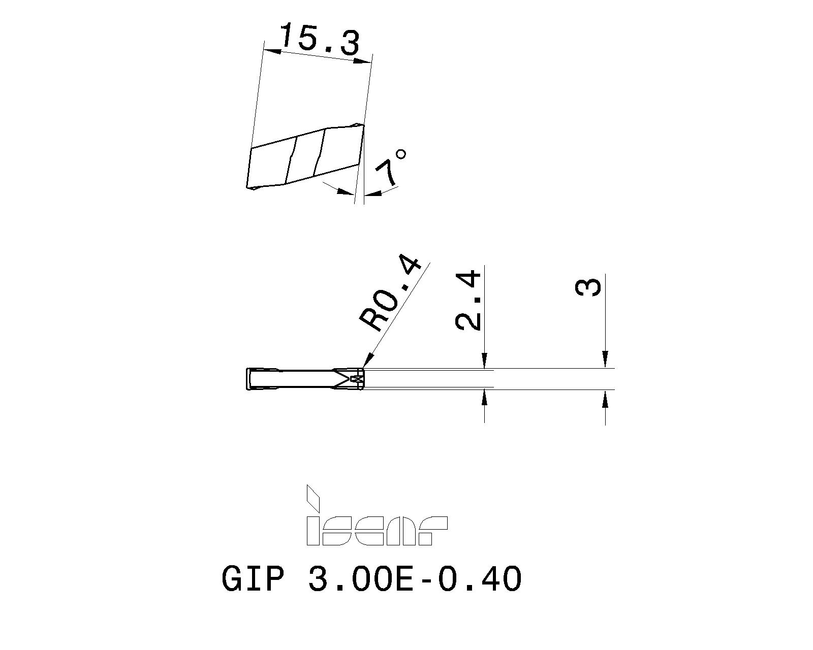 ISCAR Cutting Tools - Metal Working Tools - GIP-E : 6493144 - GIP 3.00E ...
