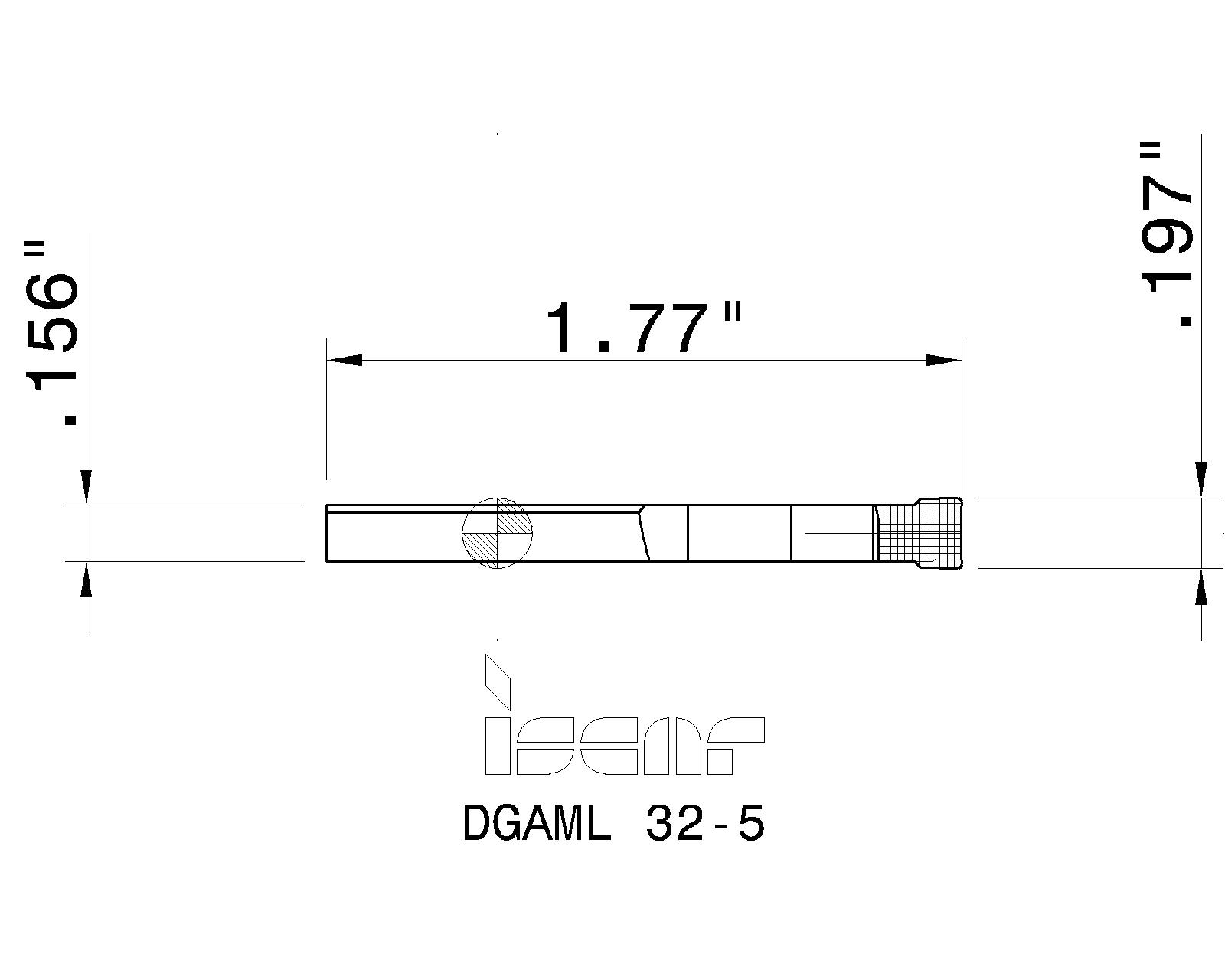 ISCAR Cutting Tools - Metal Working Tools - DGAMR/L : 2301710 - DGAML 32-5