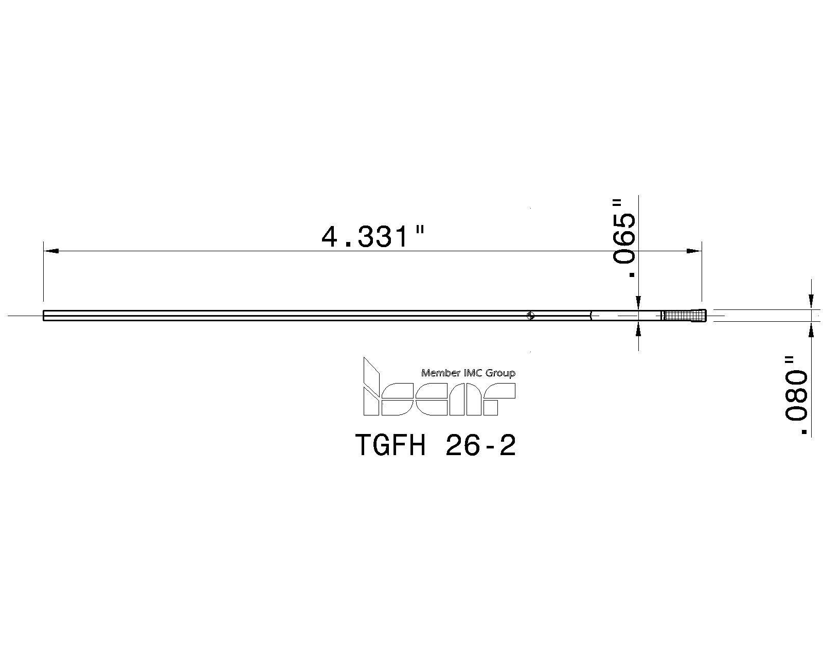 ISCAR Cutting Tools - Metal Working Tools - TGFH/R/L : 2301860 - TGFH 26-2